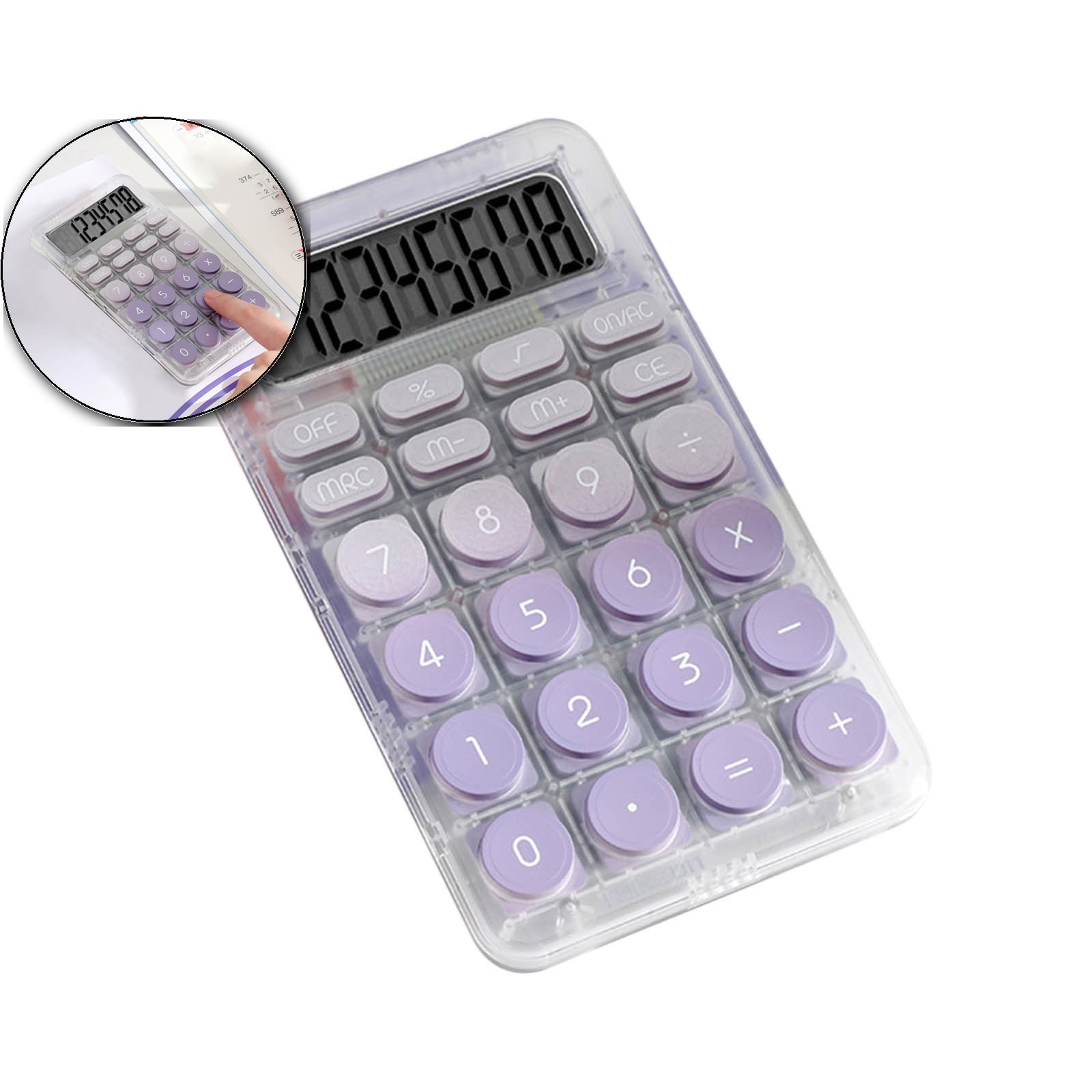 Dvruxg Mechanical Switch Calculator, 8 Digits, Large LCD Display and ...