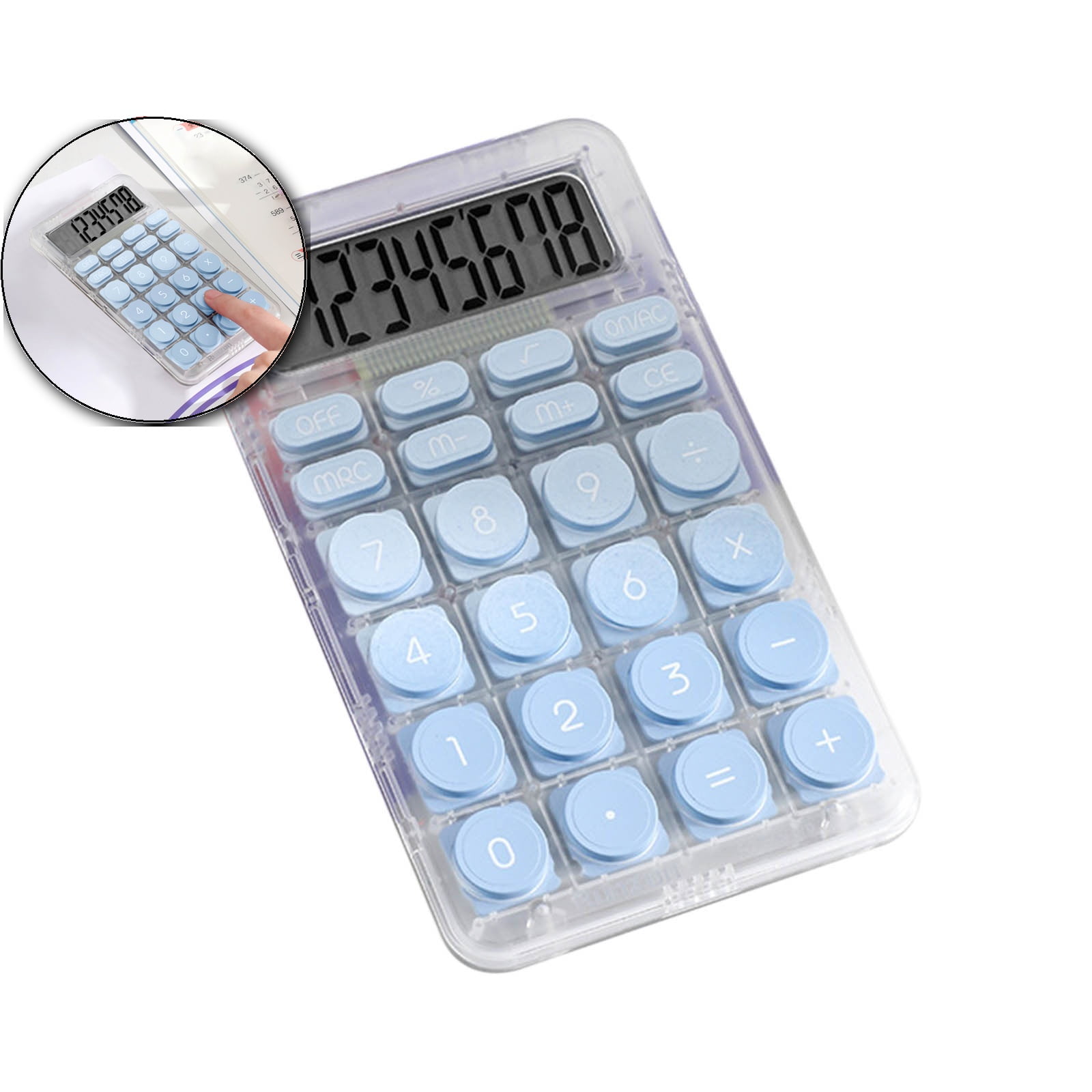 Dvruxg Mechanical Switch Calculator, 8 Digits, Large LCD Display and ...