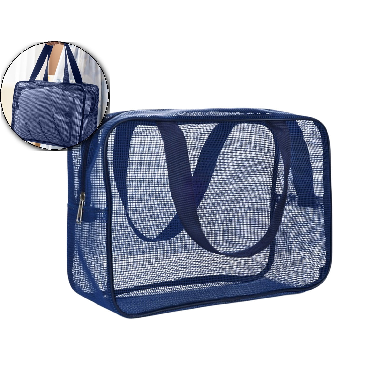Dvruxg Mesh Shower Bag Portable Mesh Shower Caddy Bag Dorm Toiletry ...