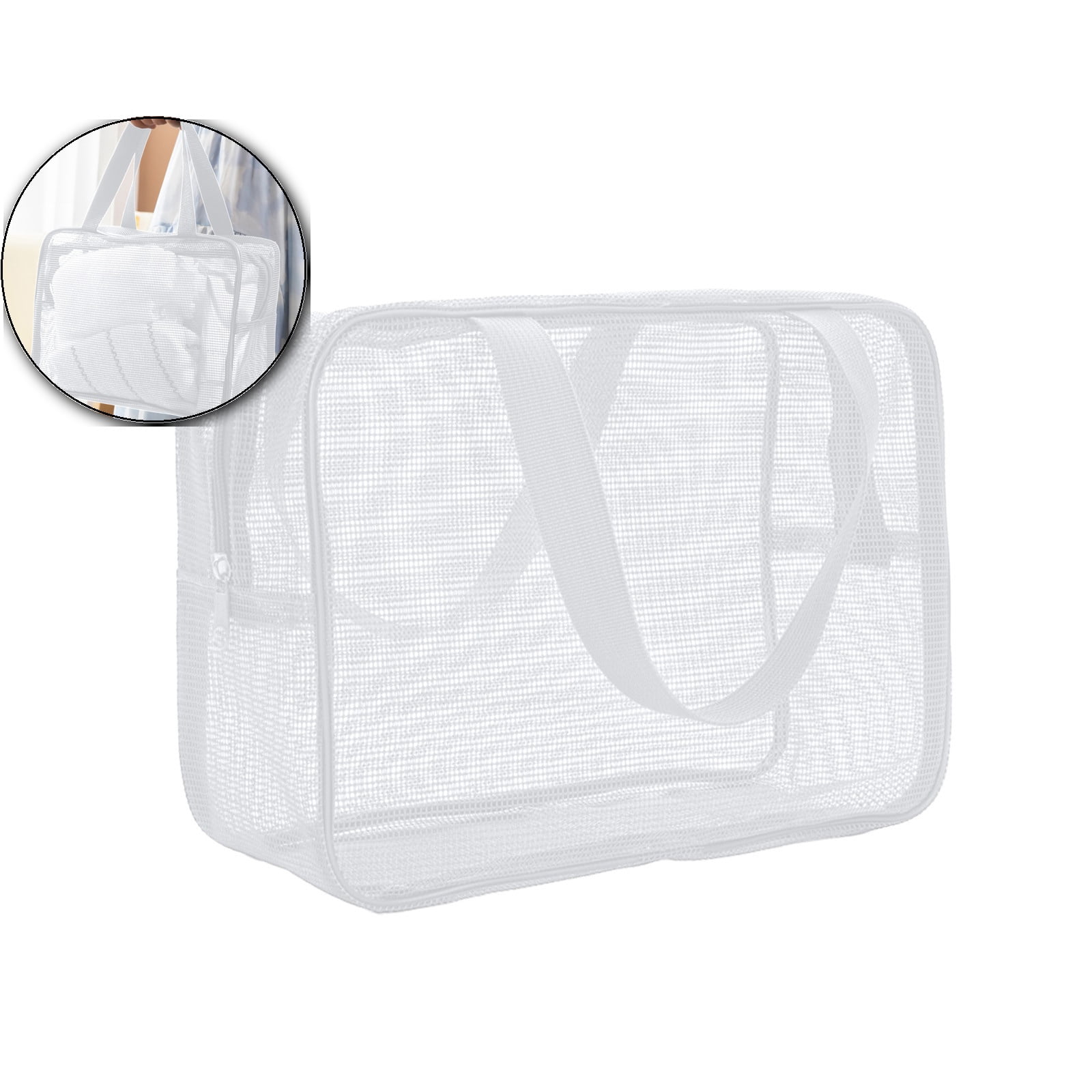 Dvruxg Mesh Shower Bag Portable Mesh Shower Caddy Bag Dorm Toiletry ...