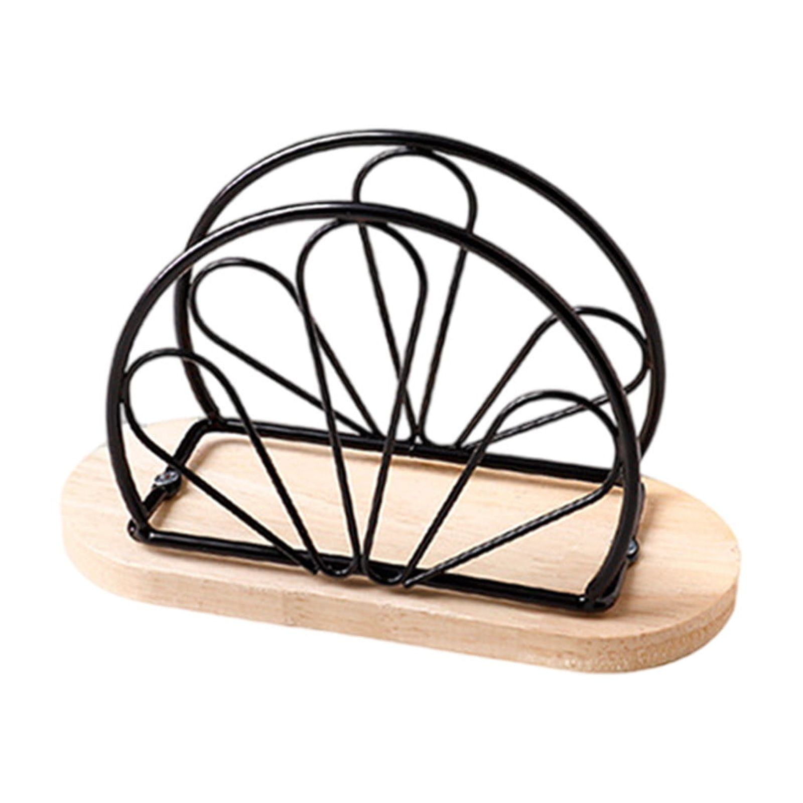 Dvruxg Metal Napkin Holder, Upright Napkin Holder for Table, Wooden ...