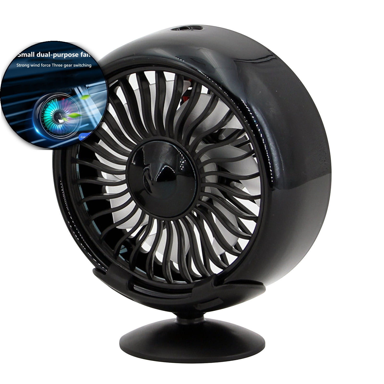 Dvruxg Mini Fan for Car Air Vent Mount Fan Sticker Mount Car Cooling ...