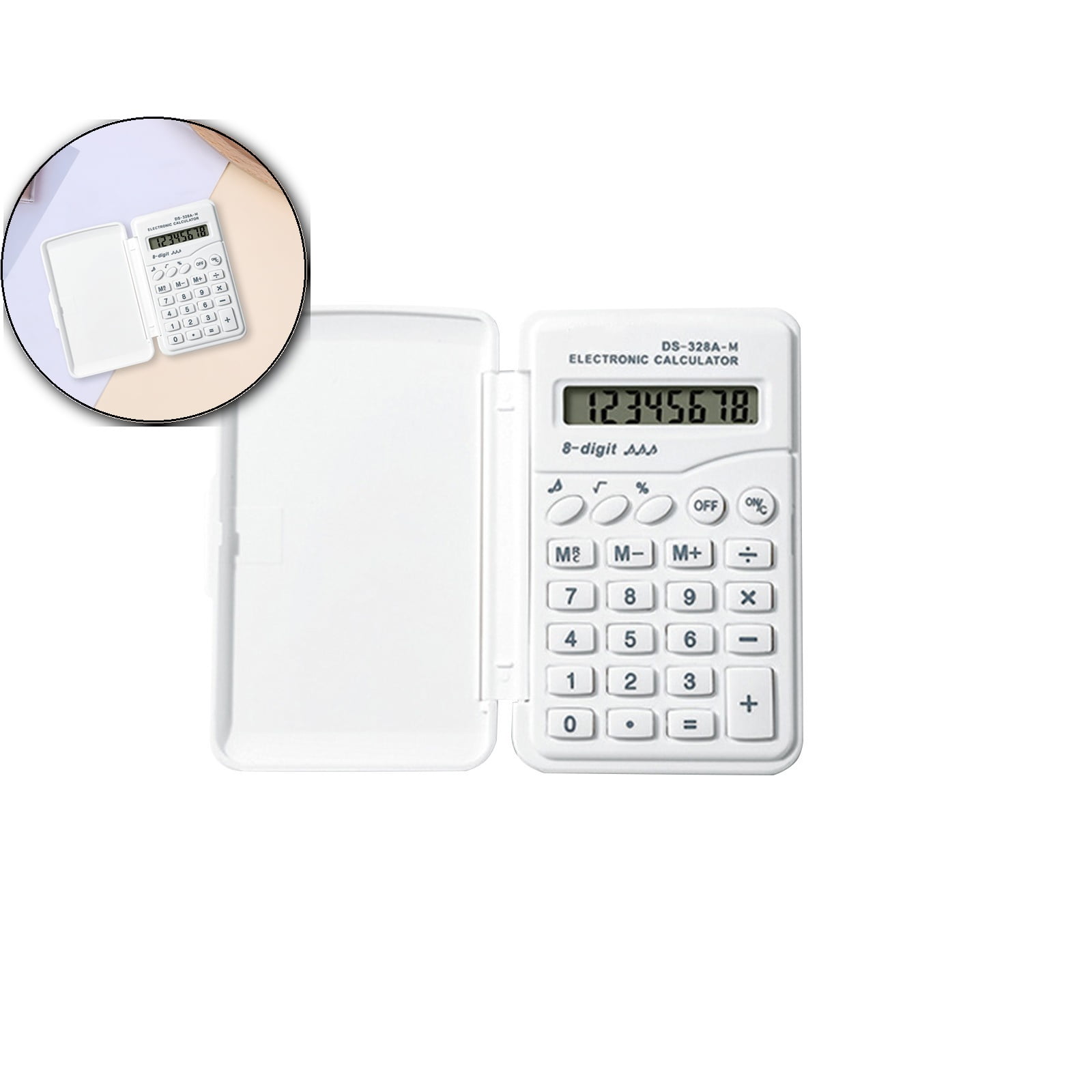Dvruxg Mini Flip Calculator 8 Digits – Cute & Compact Pocket Calculator ...