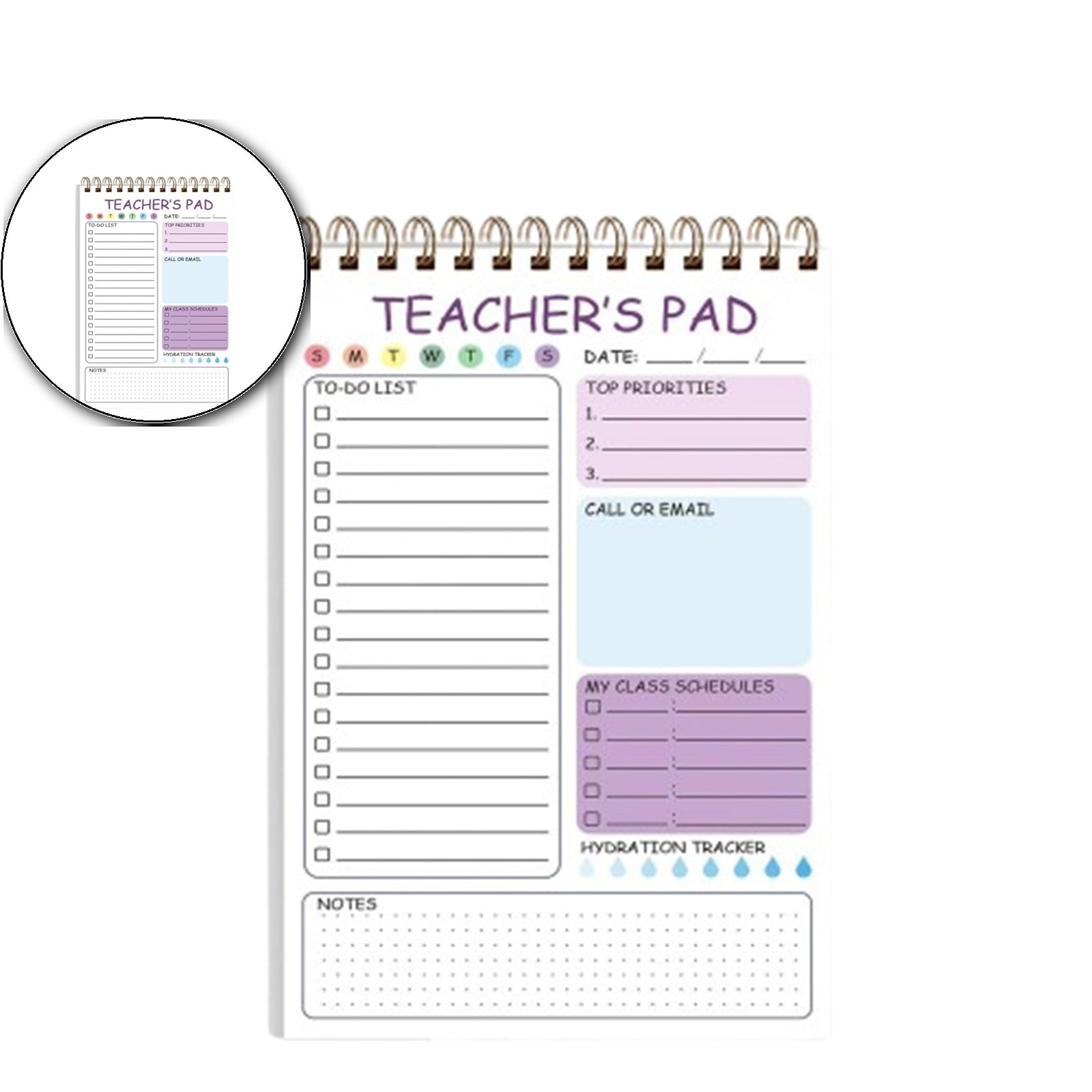 Dvruxg Notepad - To Do List Notepad, Spiral Checklist Notebook ...