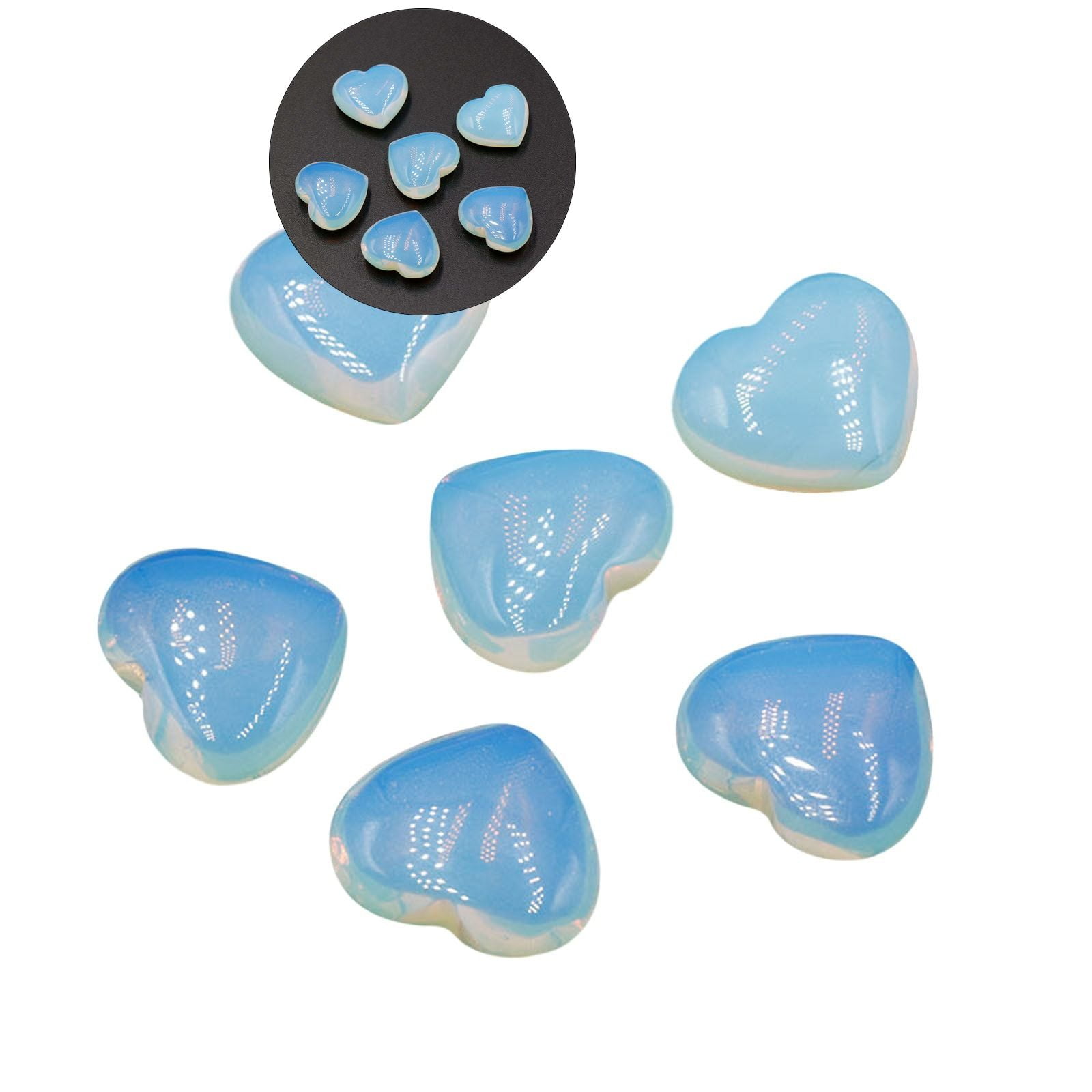 Dvruxg Opal Crystal Large Heart Love Stone Healing Crystals Heart Stone ...