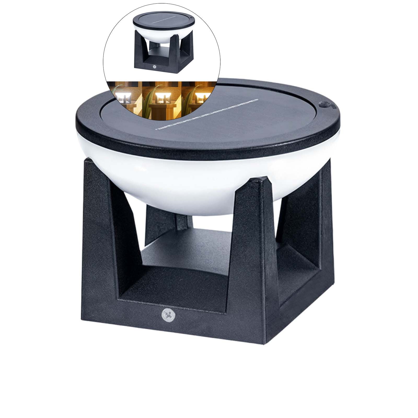 Dvruxg Outdoor Post Light, Column Lamp Modern Stone Pillar Lantern ...