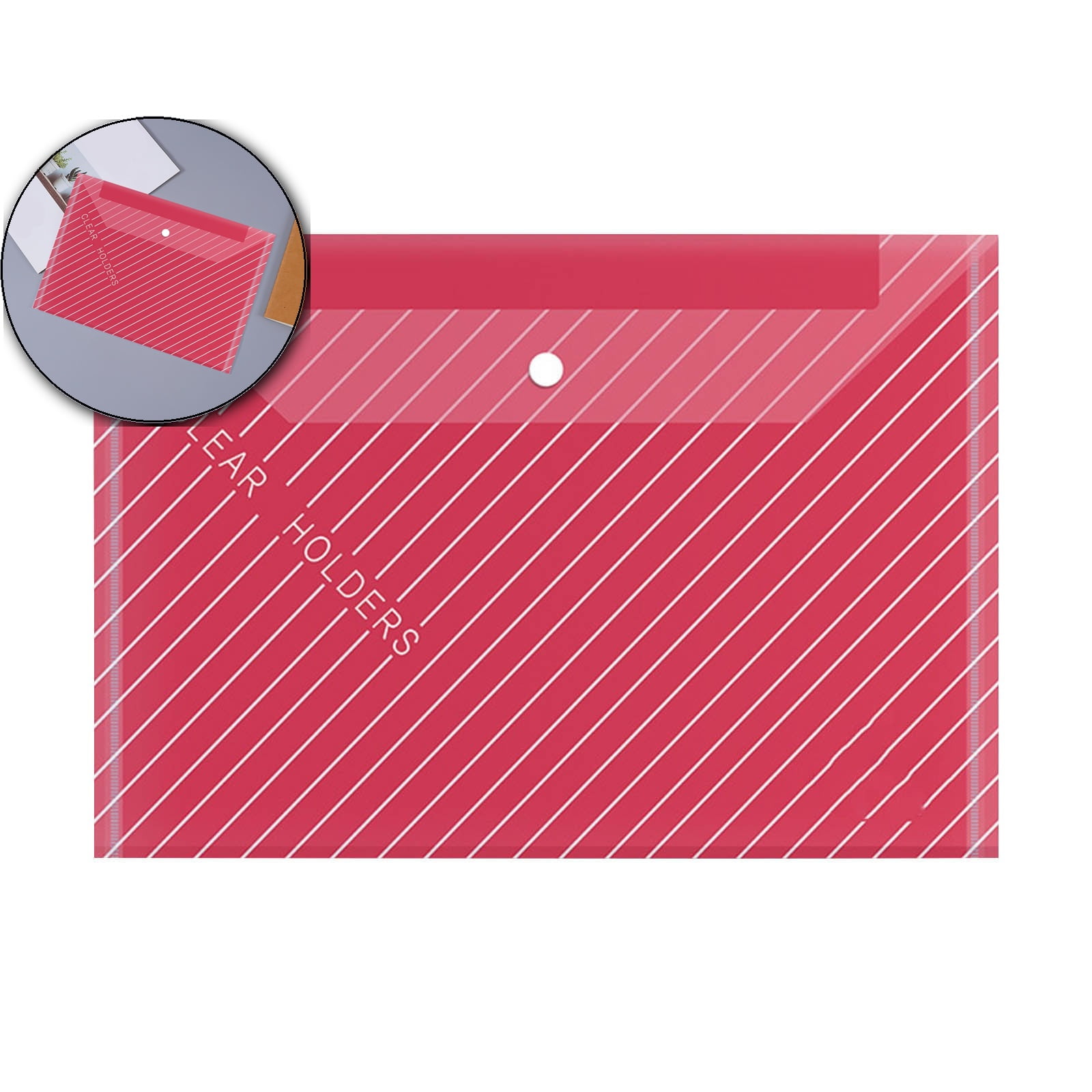 Dvruxg Plastic Envelopes File Folders Document Organizer Transparent ...