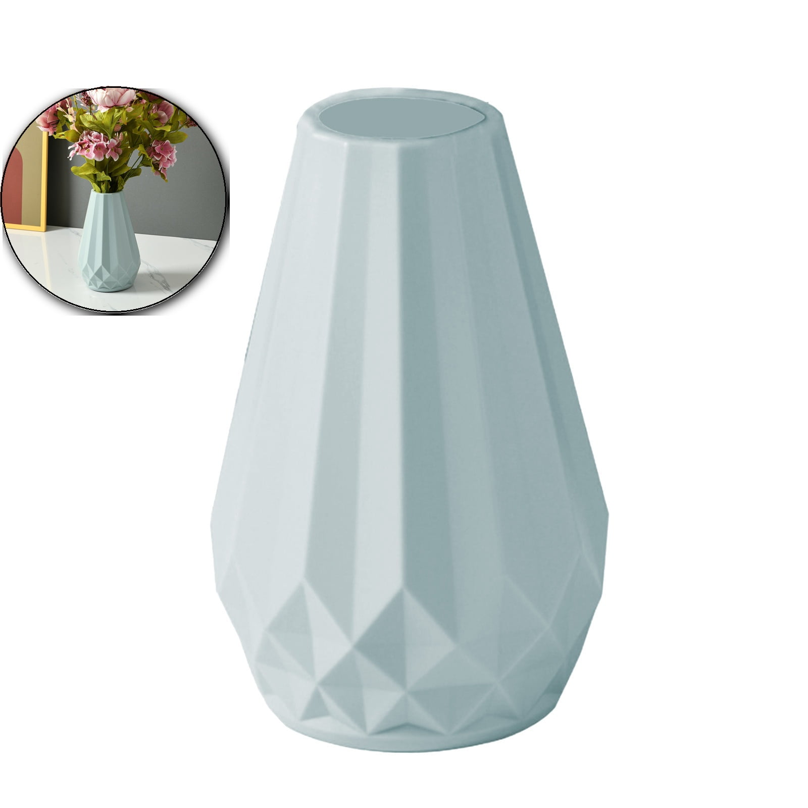 Dvruxg Plastic Flower Vase Bulk Ceramic Look Flower Vases Decorative ...
