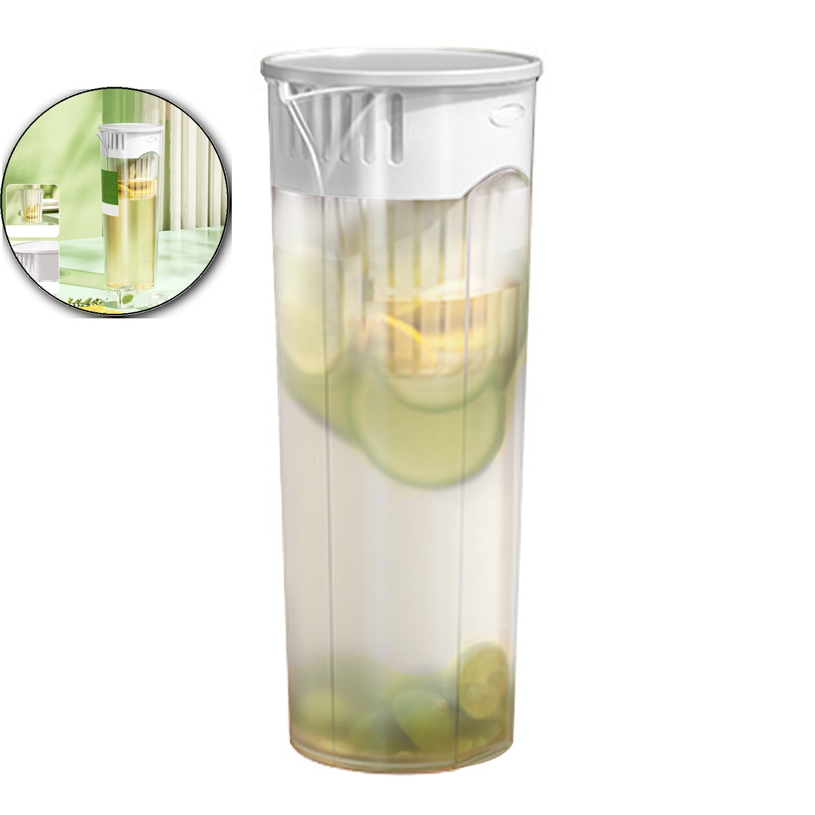 Dvruxg Plastic Pitcher Large Capacity Water Jug with Filter Mesh, Tea ...