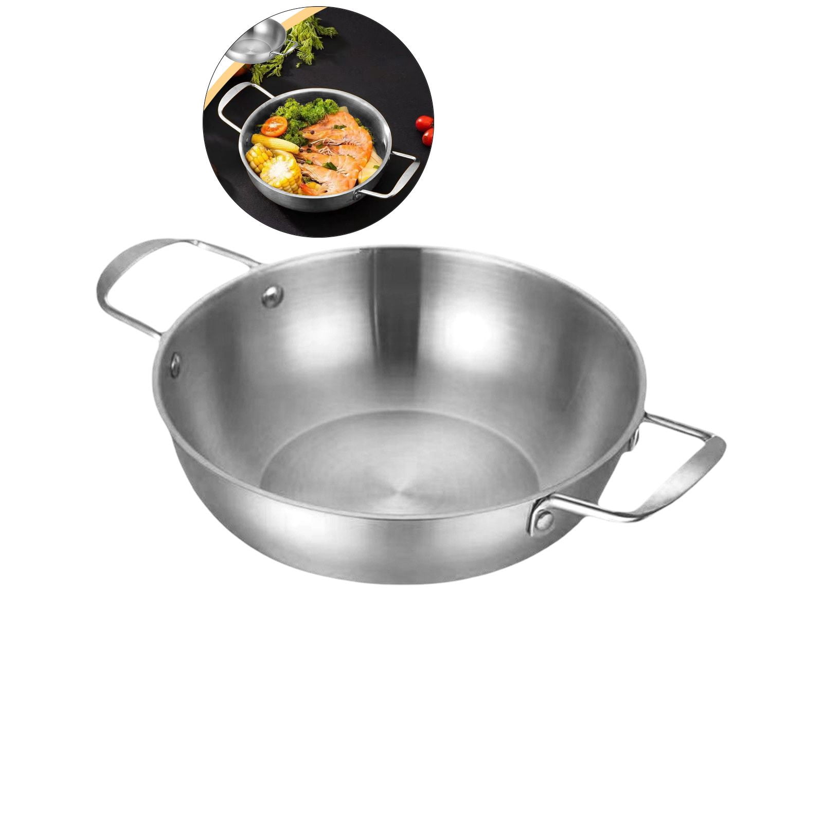 Dvruxg Ramen Pot, Stainless Steel Ramen Cooking Pot with Double Handles ...