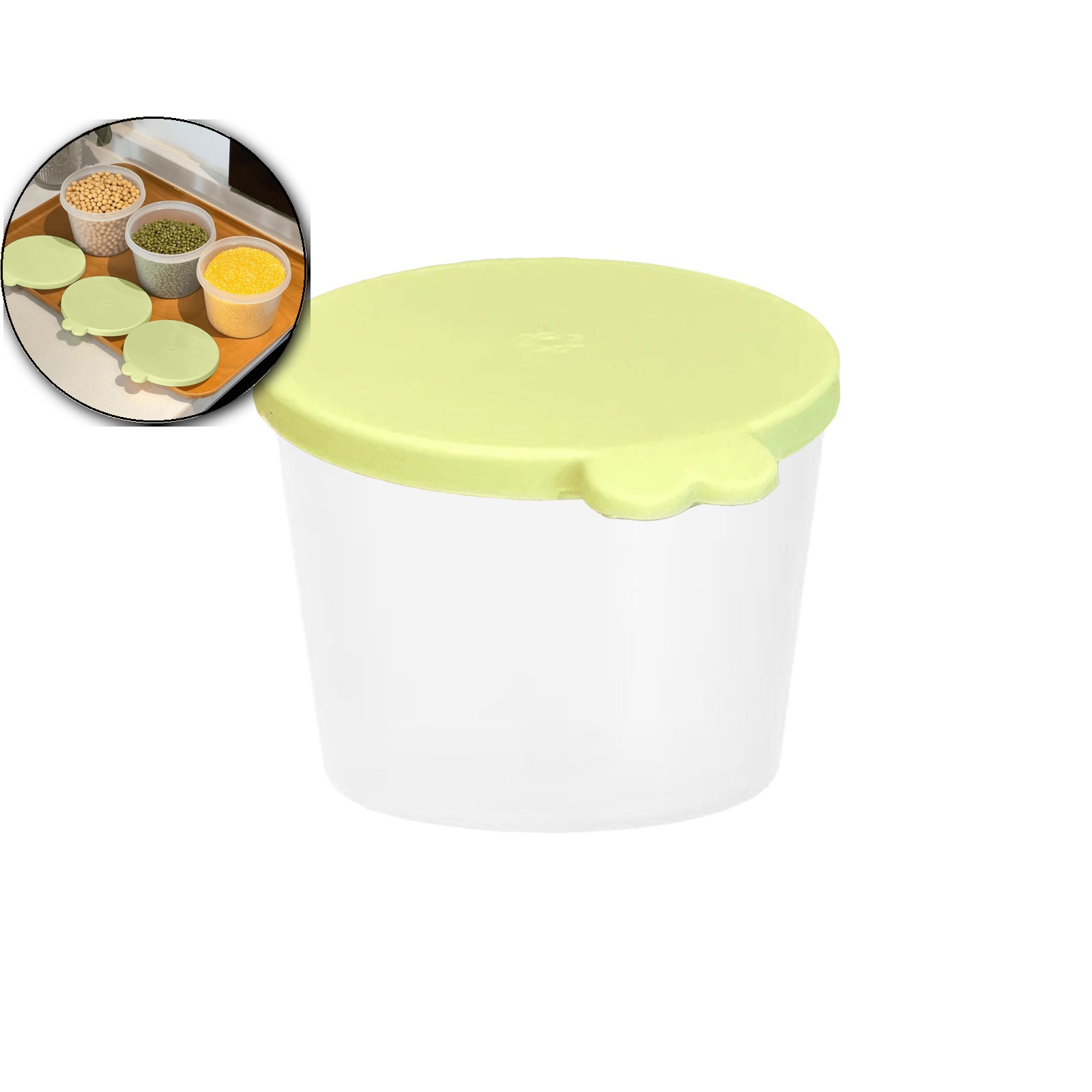 Dvruxg Round Airtight Storage Jar Lid Versatile Sealed Canister for ...