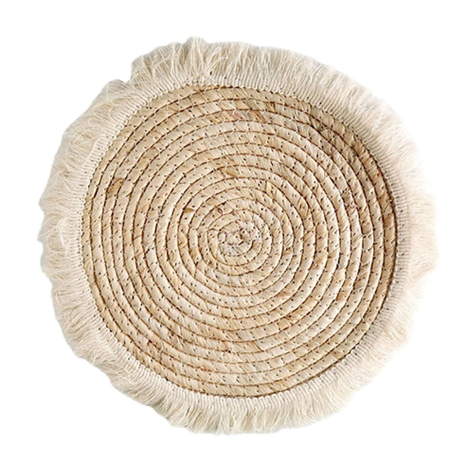 Dvruxg Round Braided Placemats, Round Rattan Placemats, Hand-Woven ...