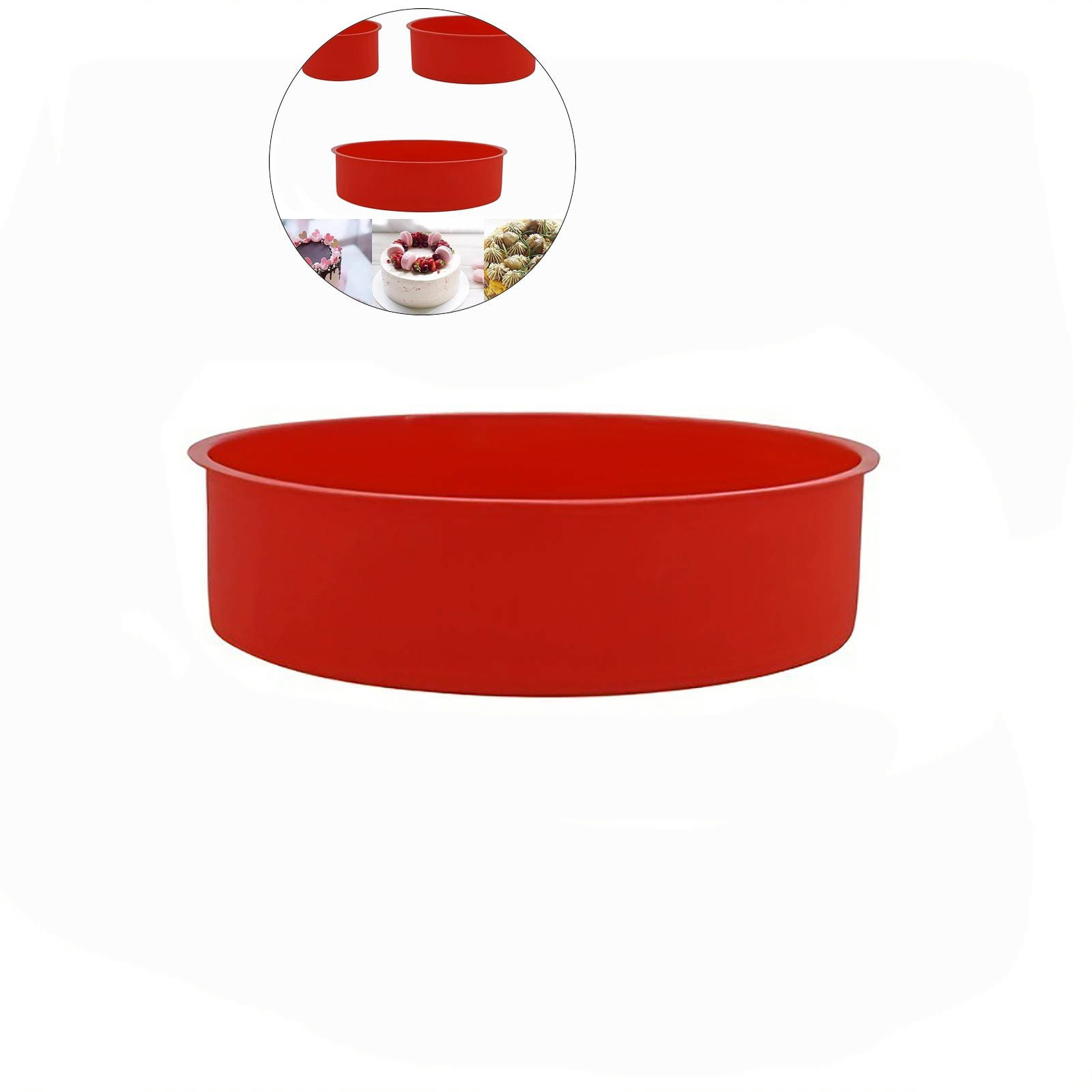 Dvruxg Round Silicone Cake Pans - Silicone Molds for Baking, Food Grade ...