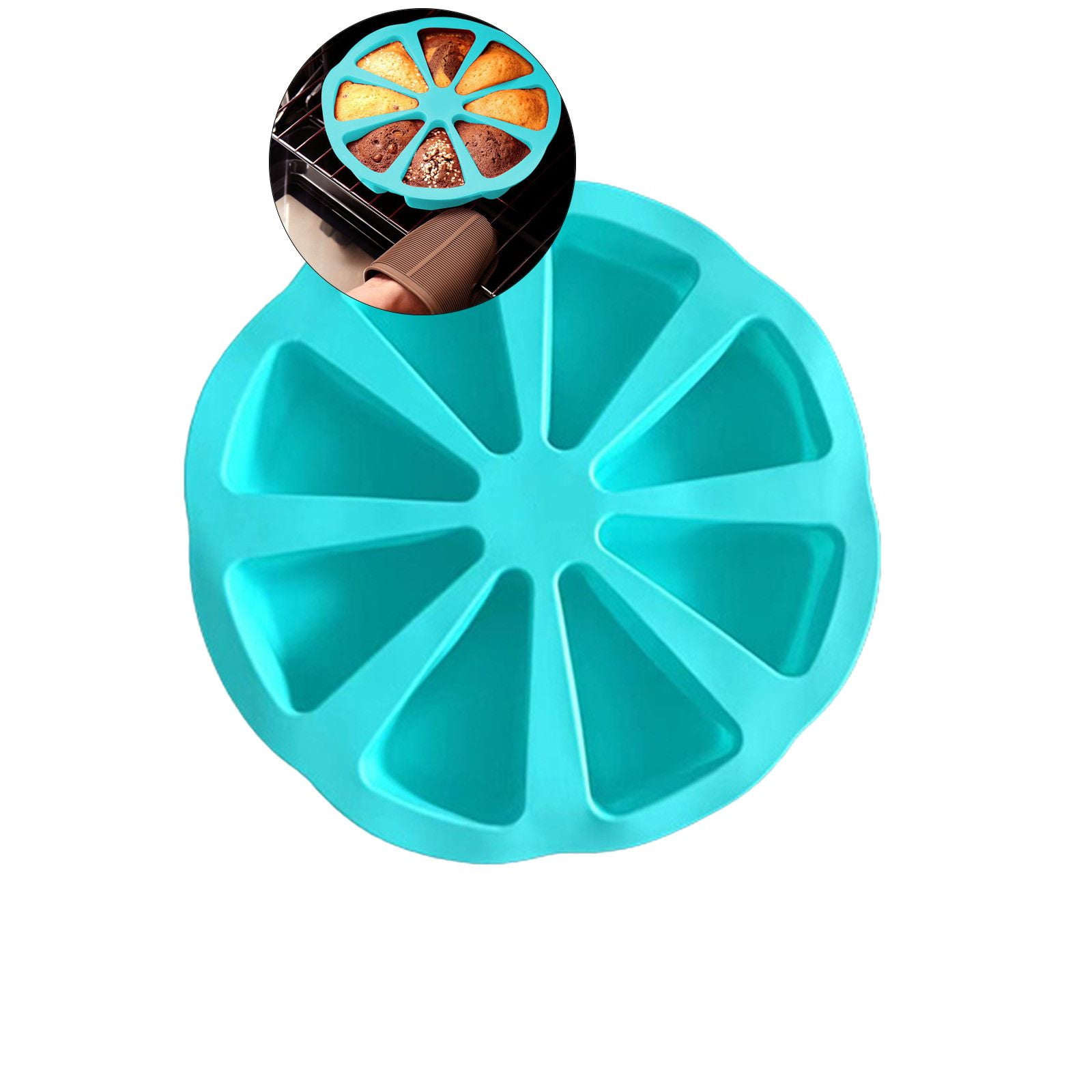 Dvruxg Silicone Scone Pan, Triangle DIY 8 Cavity Triangle Pizza Pan ...