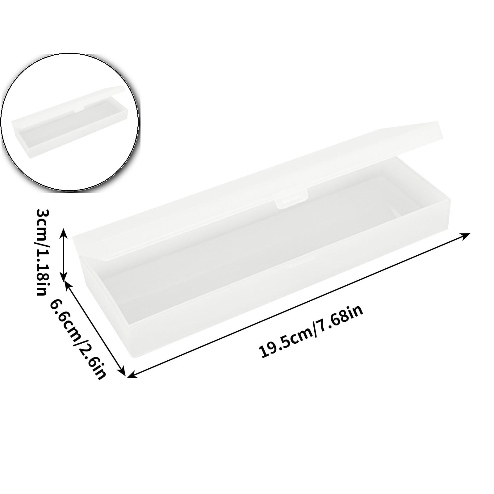 Dvruxg Small Plastic Case Clear Boxes Stationery Storage Case with ...