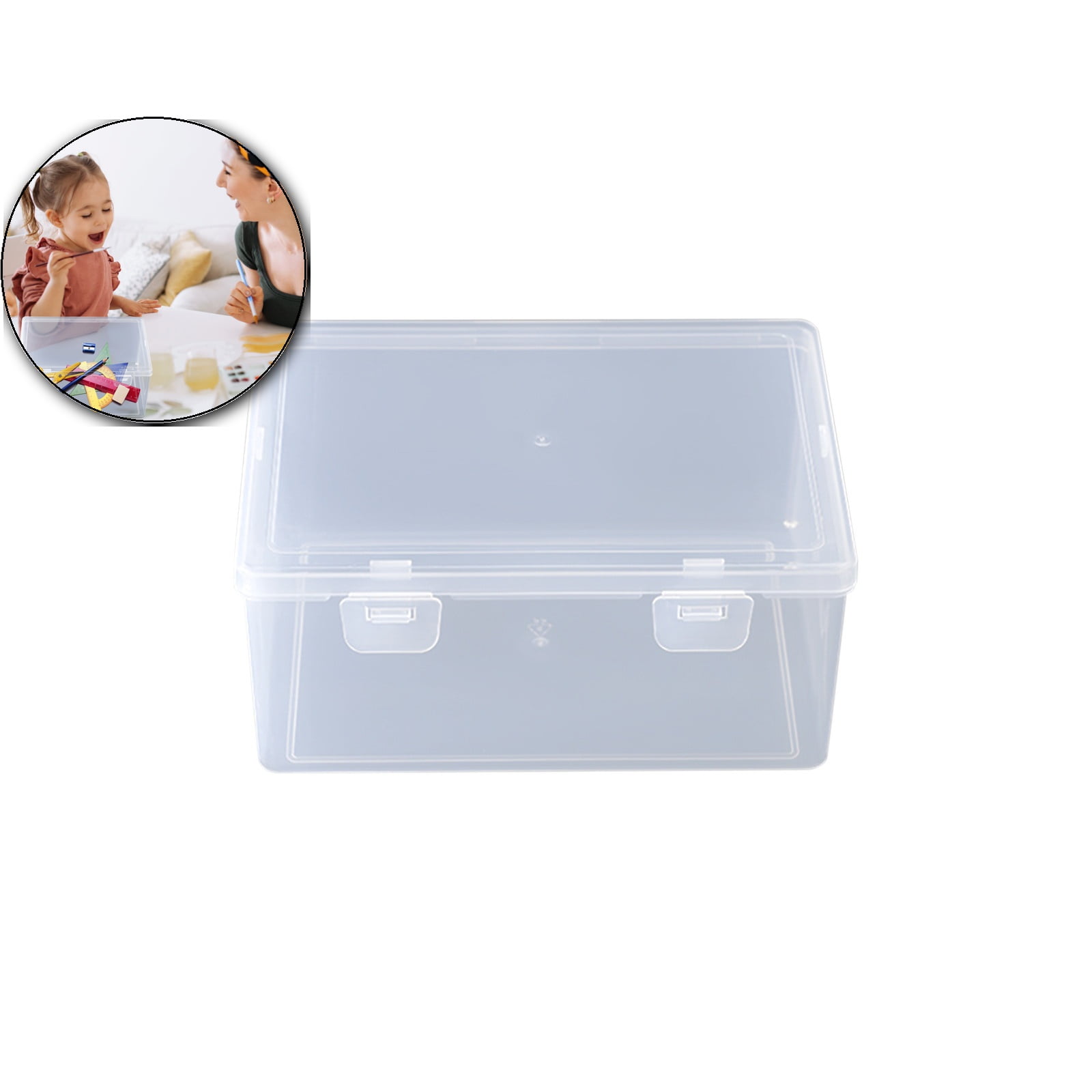 Dvruxg Small Plastic Containers, Rectangular Crayon Box Storage ...
