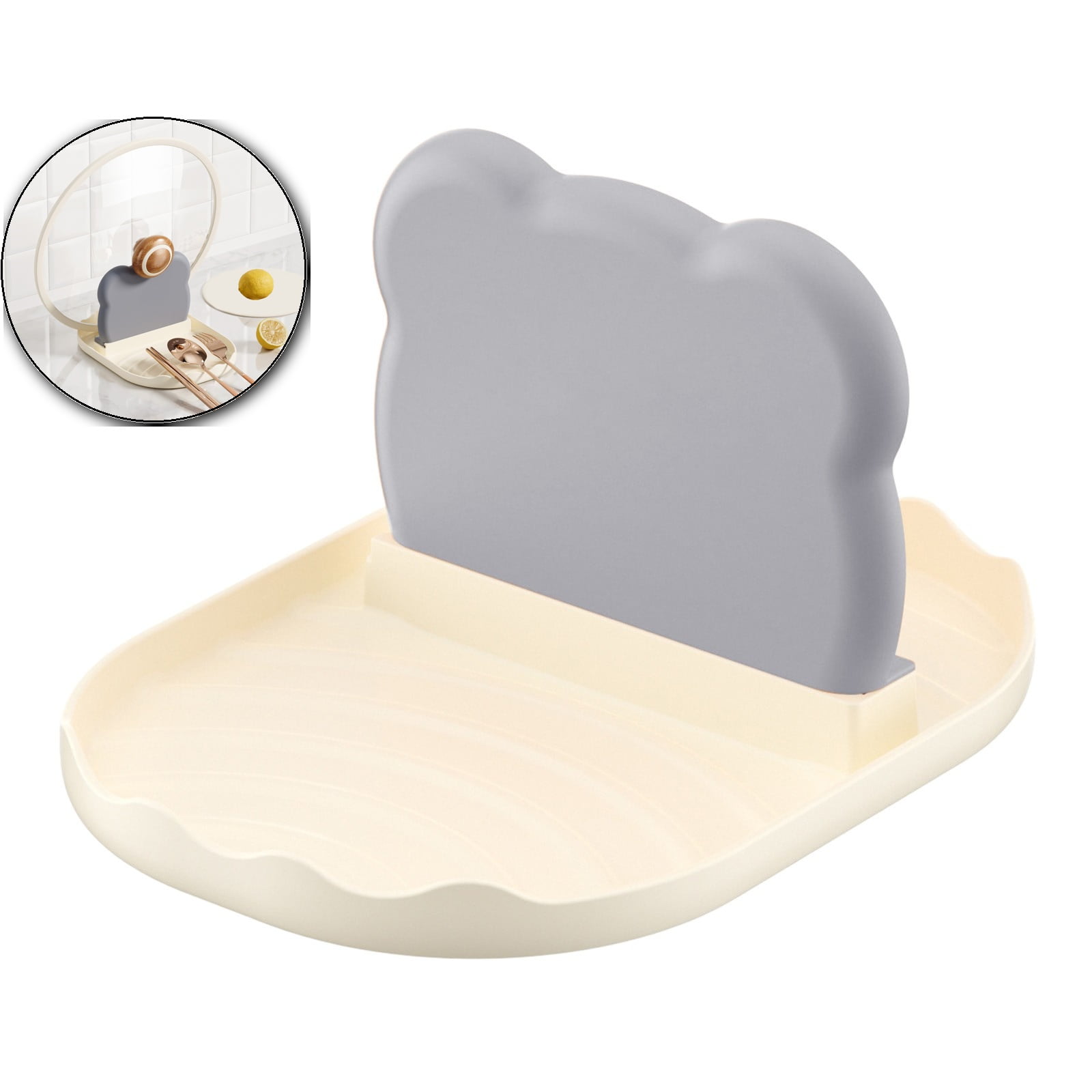 Dvruxg Spoon Lid Holder, Spoon Rest with Lid Rack Pot Lid Holder ...