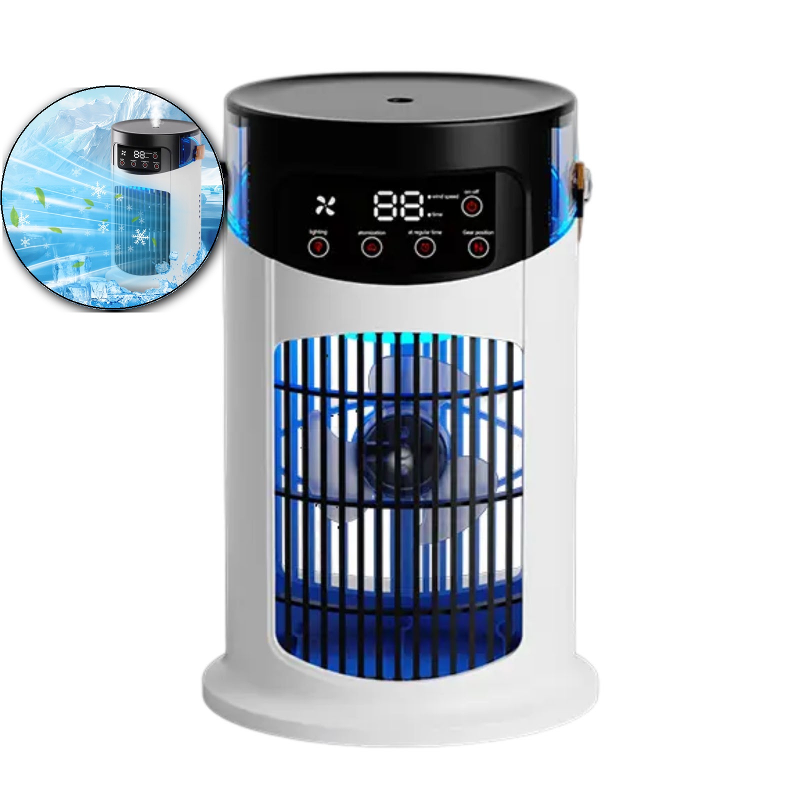 Dvruxg Spray Air Conditioning Fan, Humidification Purification Air ...