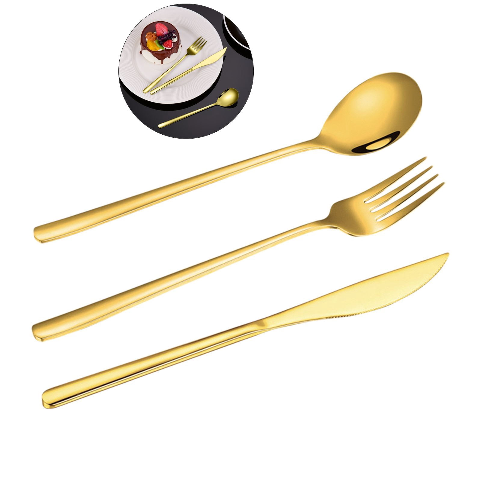 Dvruxg Stainless Steel Cutlery Set - Knife, Fork, and Spoon Trio for ...