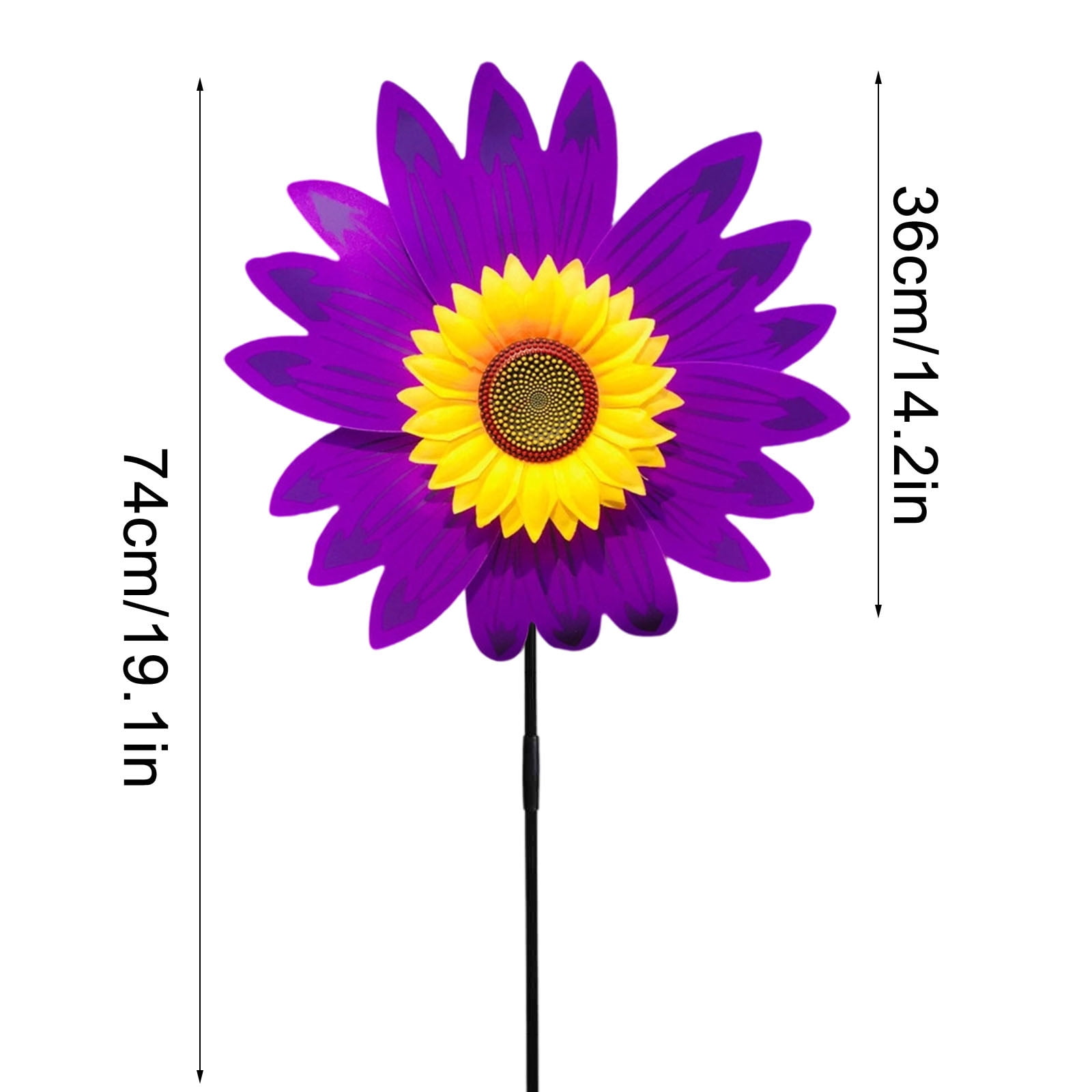 Dvruxg Sunflower Wind Spinners with Stakes Wind Spinners Lawn Pinwheel ...
