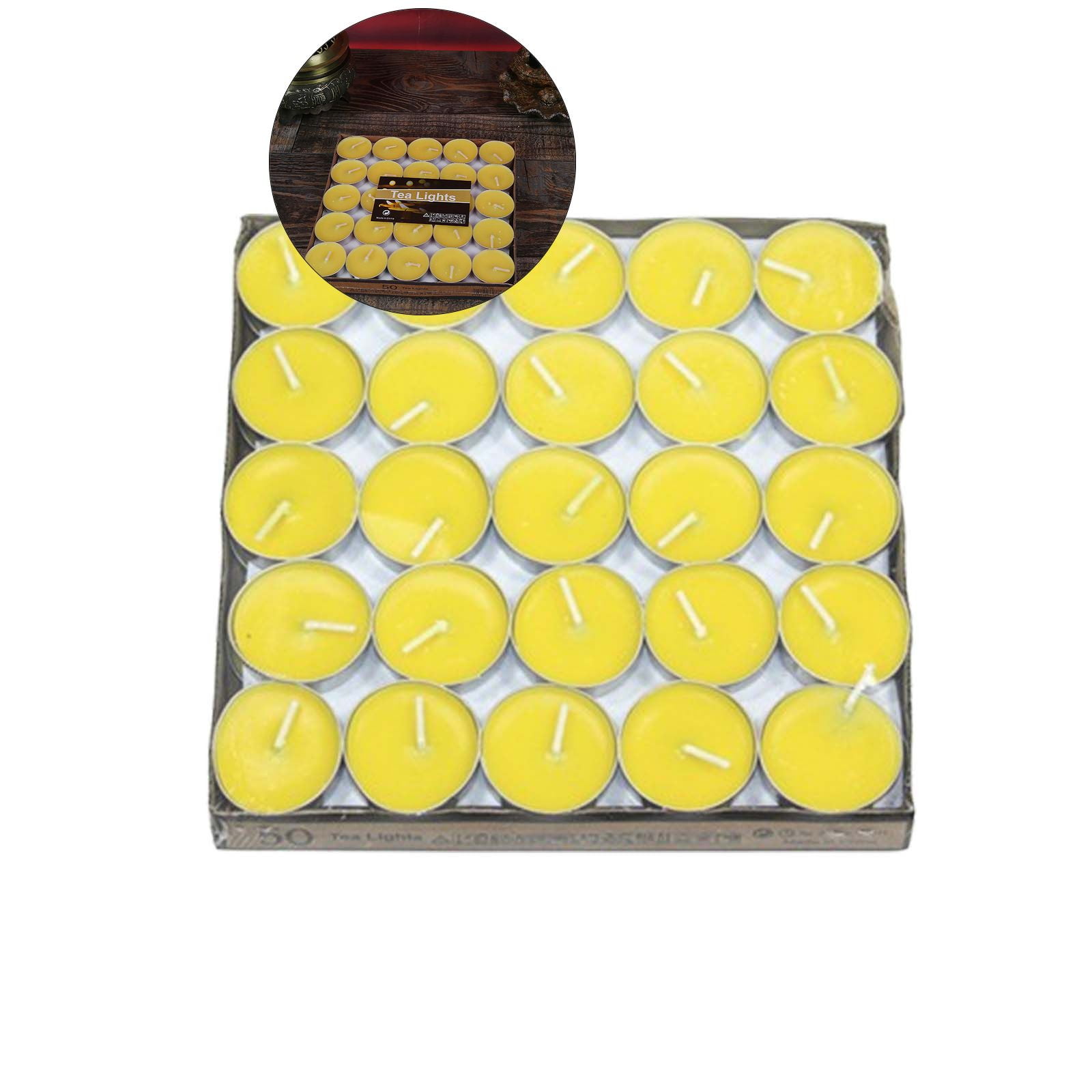 Dvruxg Tea Lights Candles - 50 Pack Tealights Candle Scented Tea Small Candle for Home, Holiday ...
