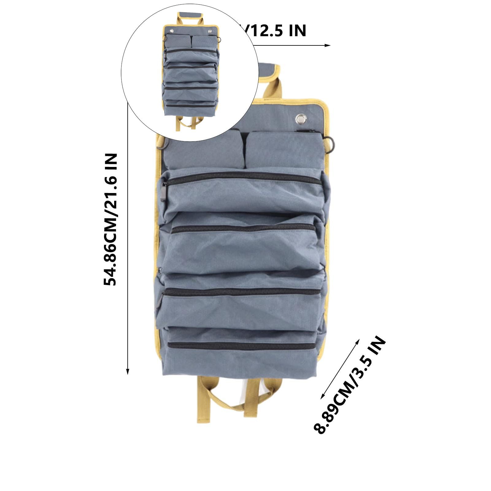 Dvruxg Tool Roll, Multi-Purpose Roll Up Tool Bag, Wrench Roll, Canvas ...