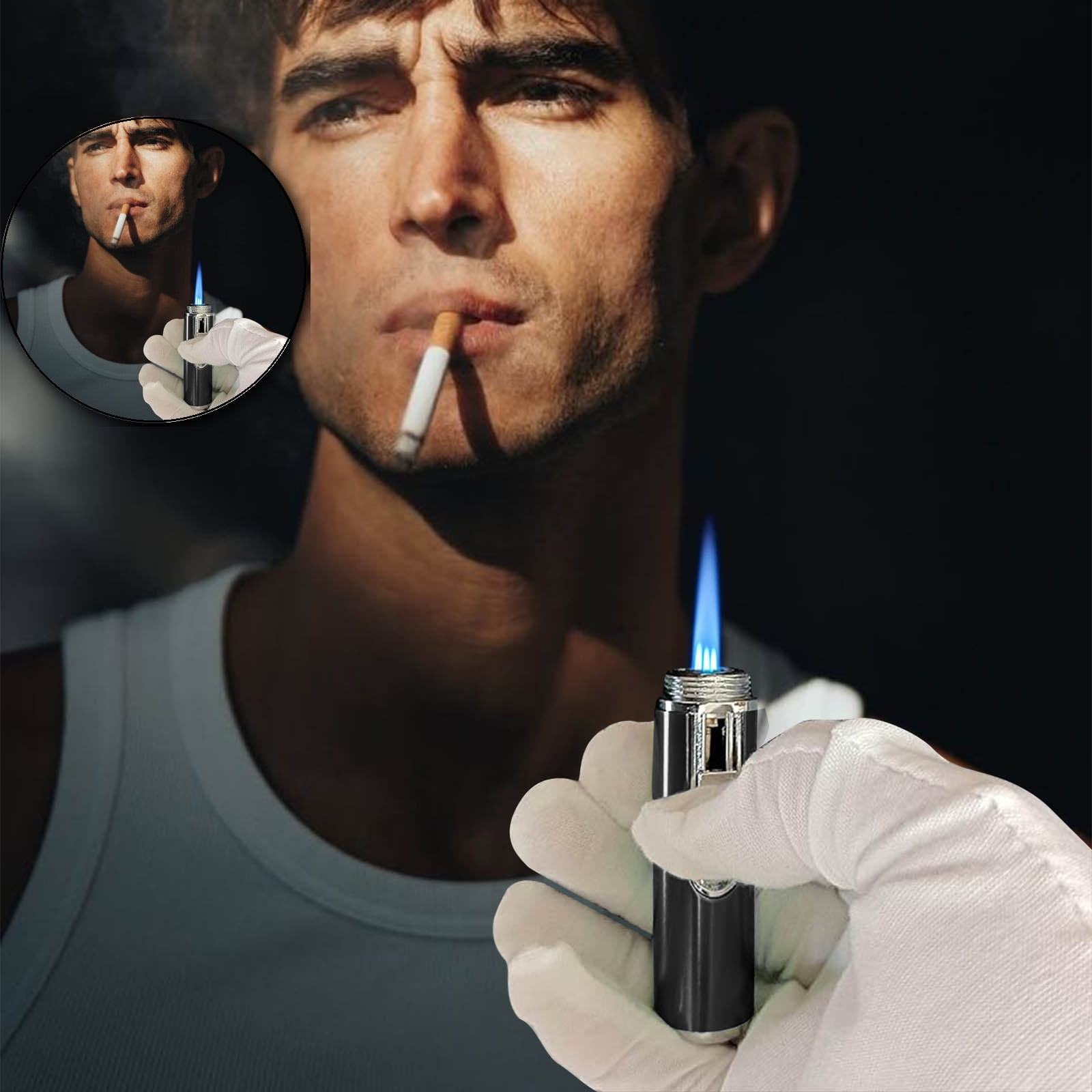 Dvruxg Windproof Lighters, Refillable Portable Lighter, Adjustable Jet ...