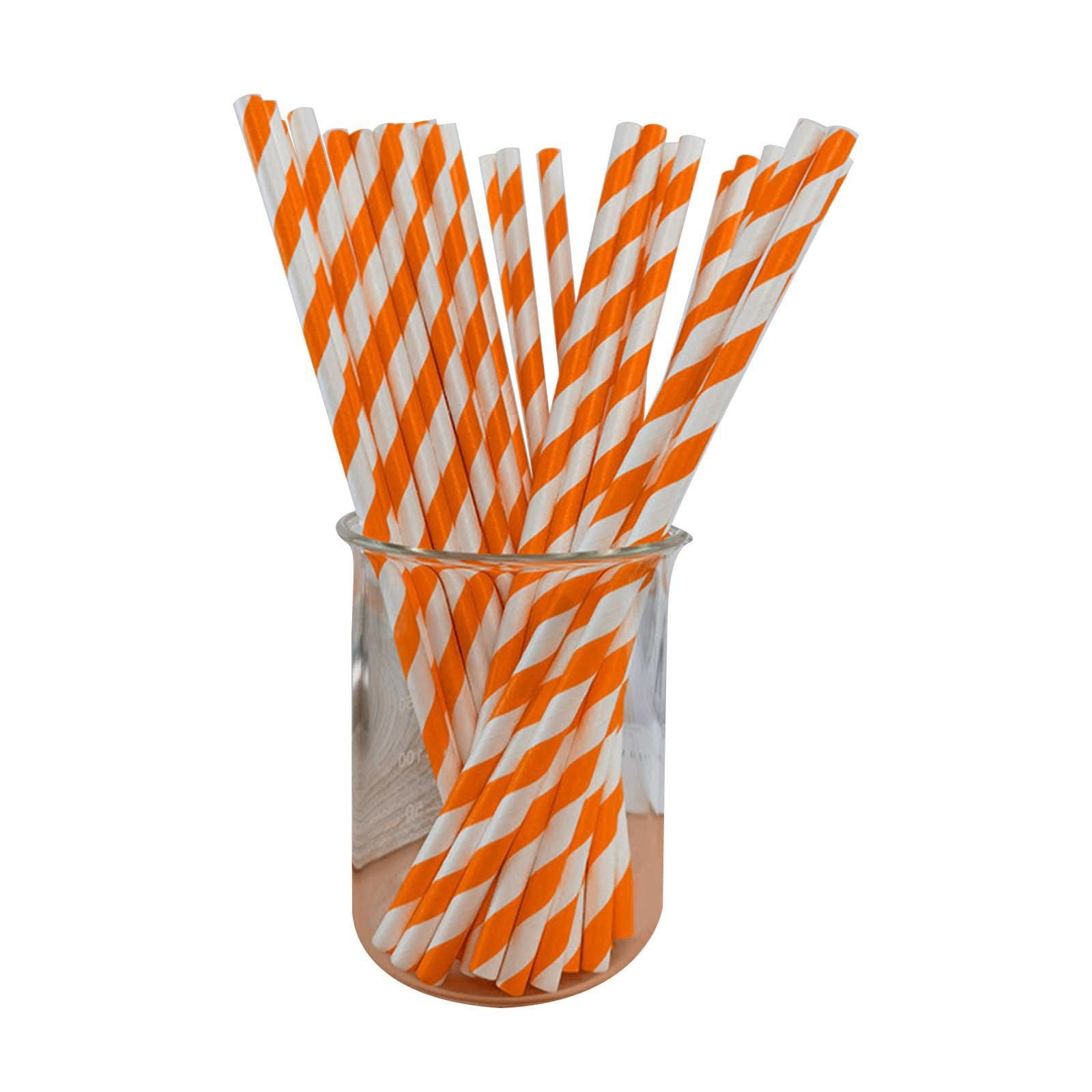 Dvumao 100-Pack Paper Straws – Disposable Drinking Straws, Thick ...