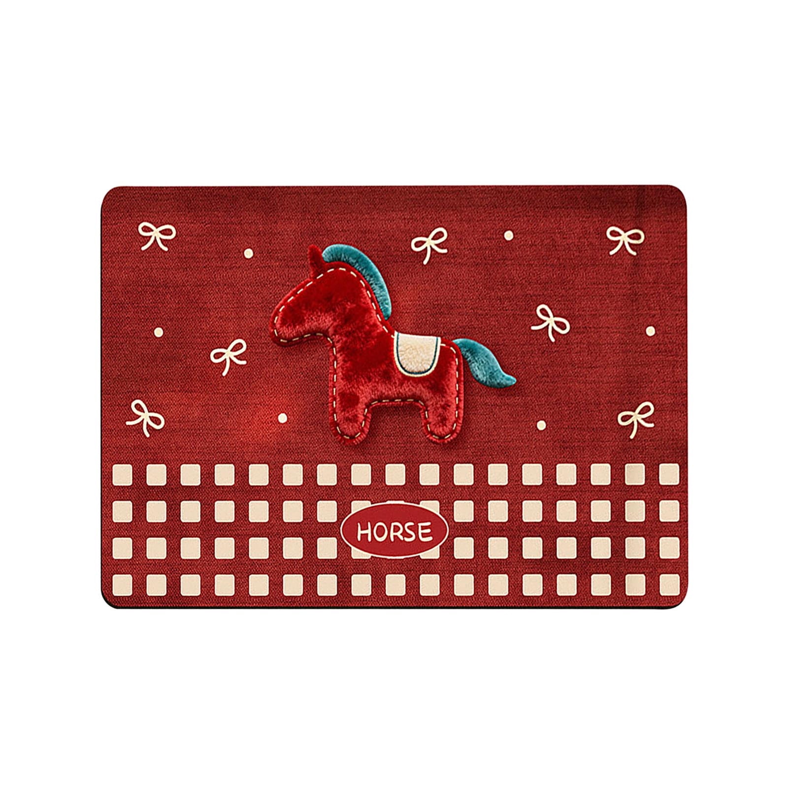 Dvumao Chinese Year Decorations, Red Doormat Festive Horse Entrance Mat ...
