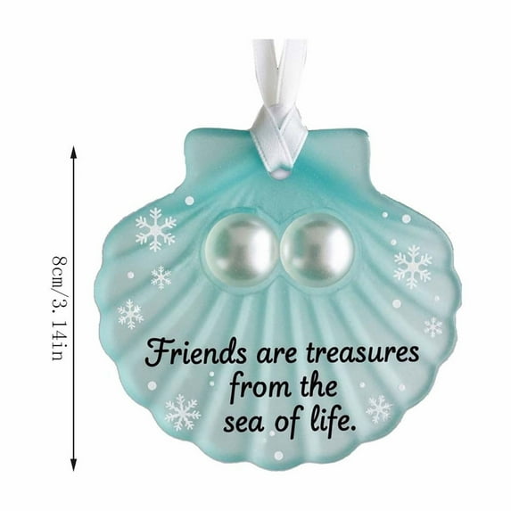 Dvumao Christmas Decor, Heart-Shaped Sea Glass Friendship Friendship ...