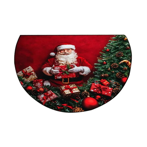 Dvumao Christmas Ornaments, Carpet Entrance Door Semicircle Household ...