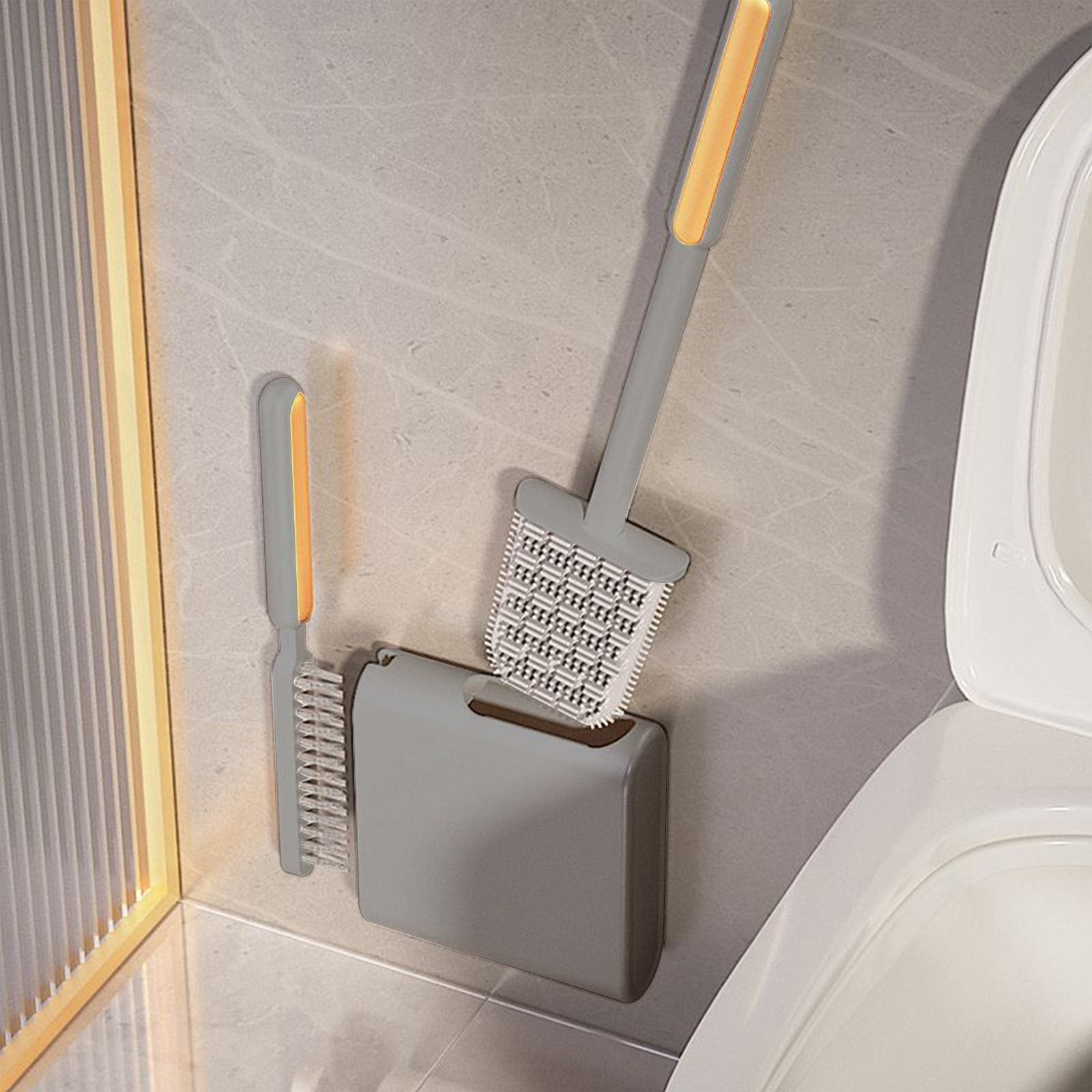 Dvumao Cleaning Tools, Toilet Bowl Brush And With 2 Type Brush(Rubber ...