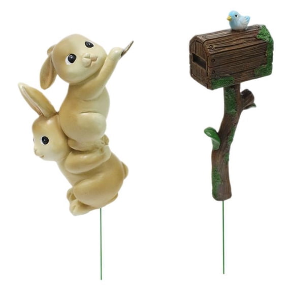 Dvumao Easter Decor, Easter Ornament Gift Cute Rabbits Throwing Mailbox ...