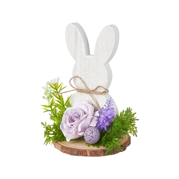 Dvumao Easter Decor, Easter Wooden Ornaments Rabbits Easter Eggs Style ...