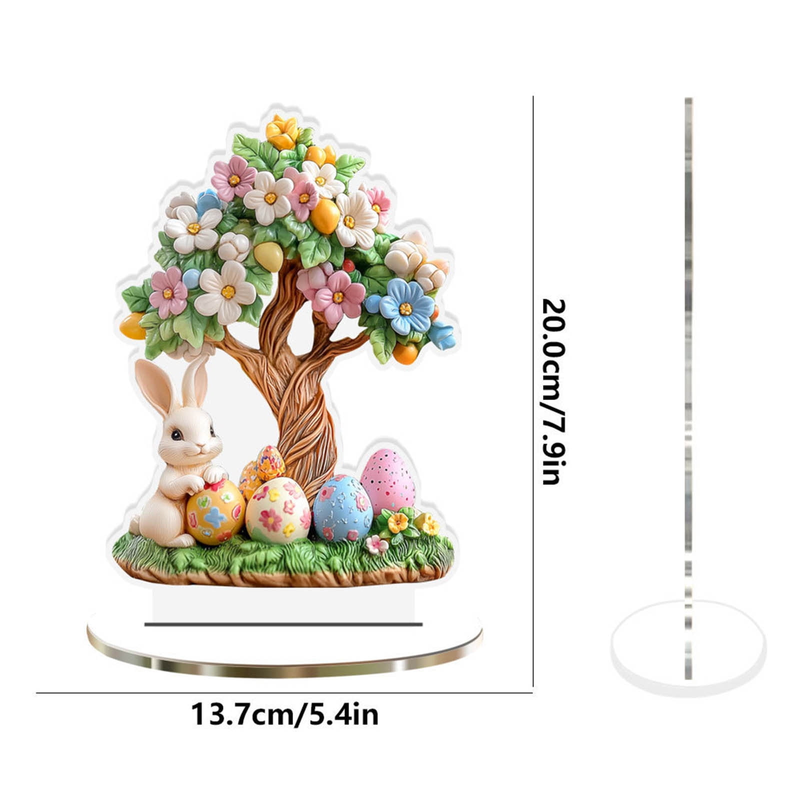Dvumao Easter Decoration, Easter Bunny Eggs Acrylic Desktop Decoration ...