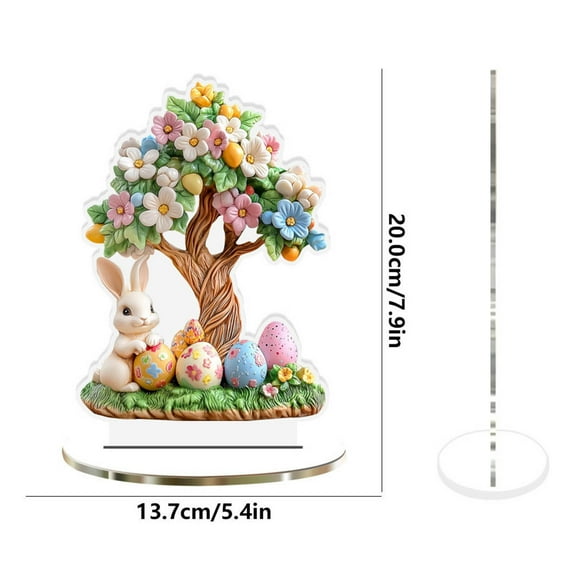Dvumao Easter Decoration, Easter Bunny Eggs Acrylic Desktop Decoration ...