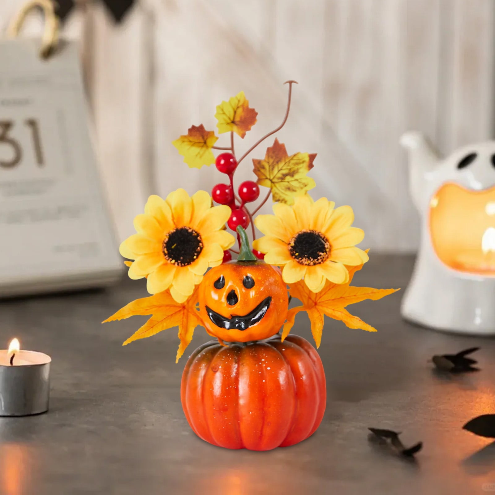 Dvumao Halloween Decor, Halloween Decoration Maple Leaf Simulation ...