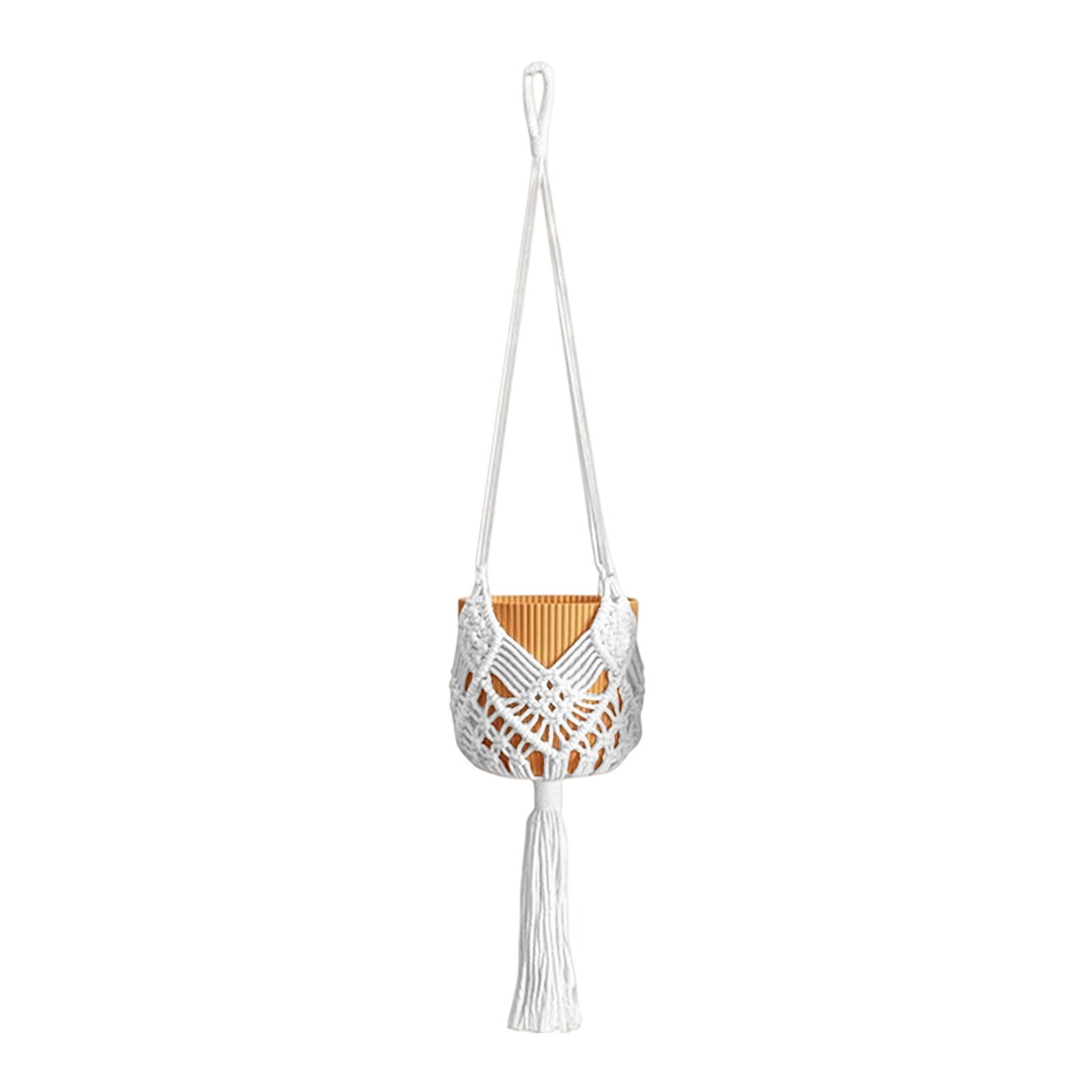 Dvumao Home Decor, DIY Woven Hanging Basket Kit Mesh Bag With Soft Cord ...
