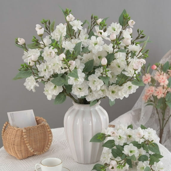 Dvumao Home Decor, Imitation 5 Fork Large Of Roses Ins Wind Living Room ...