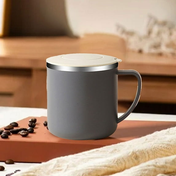 Dvumao Kitchen Accessories, 350ML Stainless Steel Covered Water Cup ...