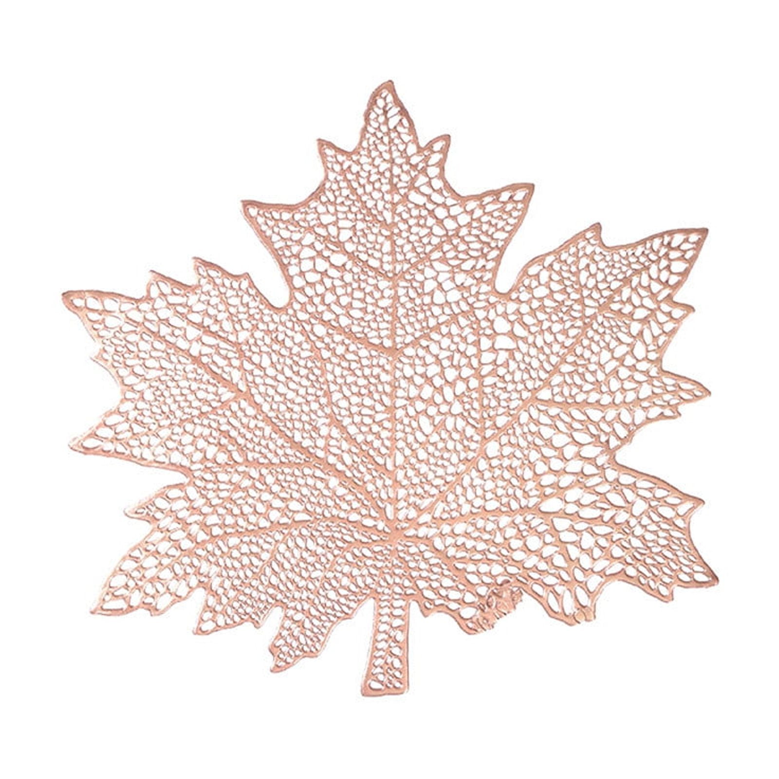 Dvumao Kitchen Gadgets Clearance, Hollow PVC Maple Leaf Shaped Placemat ...