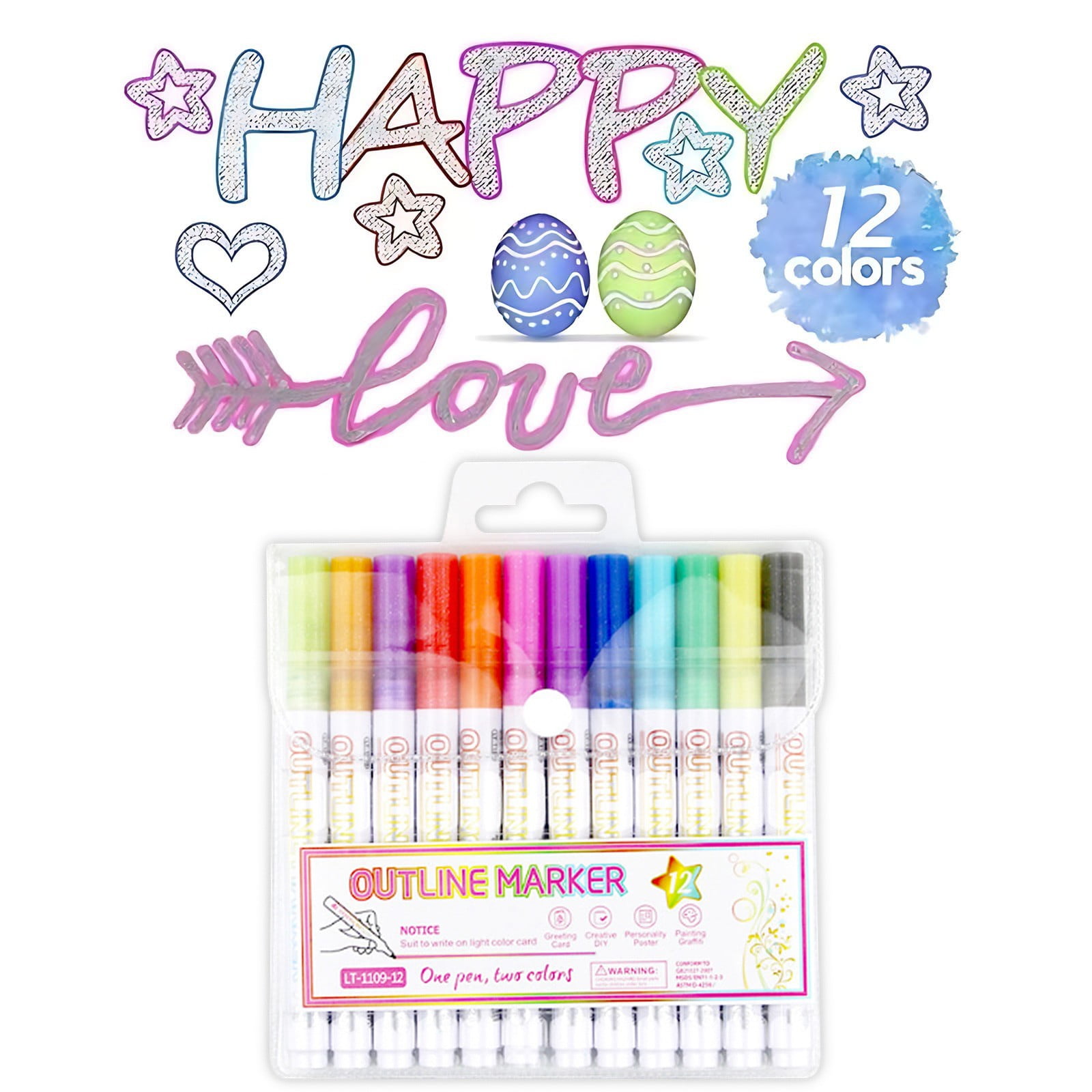 Dvumao Office Supplies, Upgraded Highlighting Marker 2024 Glitter Gel ...