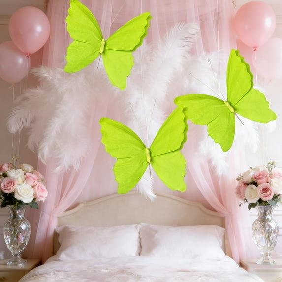Dvumao Room Decor, Butterflys Veils Flower Window Decoration Flower ...