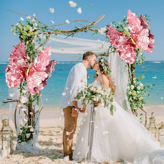 Dvumao Room Decor, Butterflys Veils Flower Window Decoration Flower ...