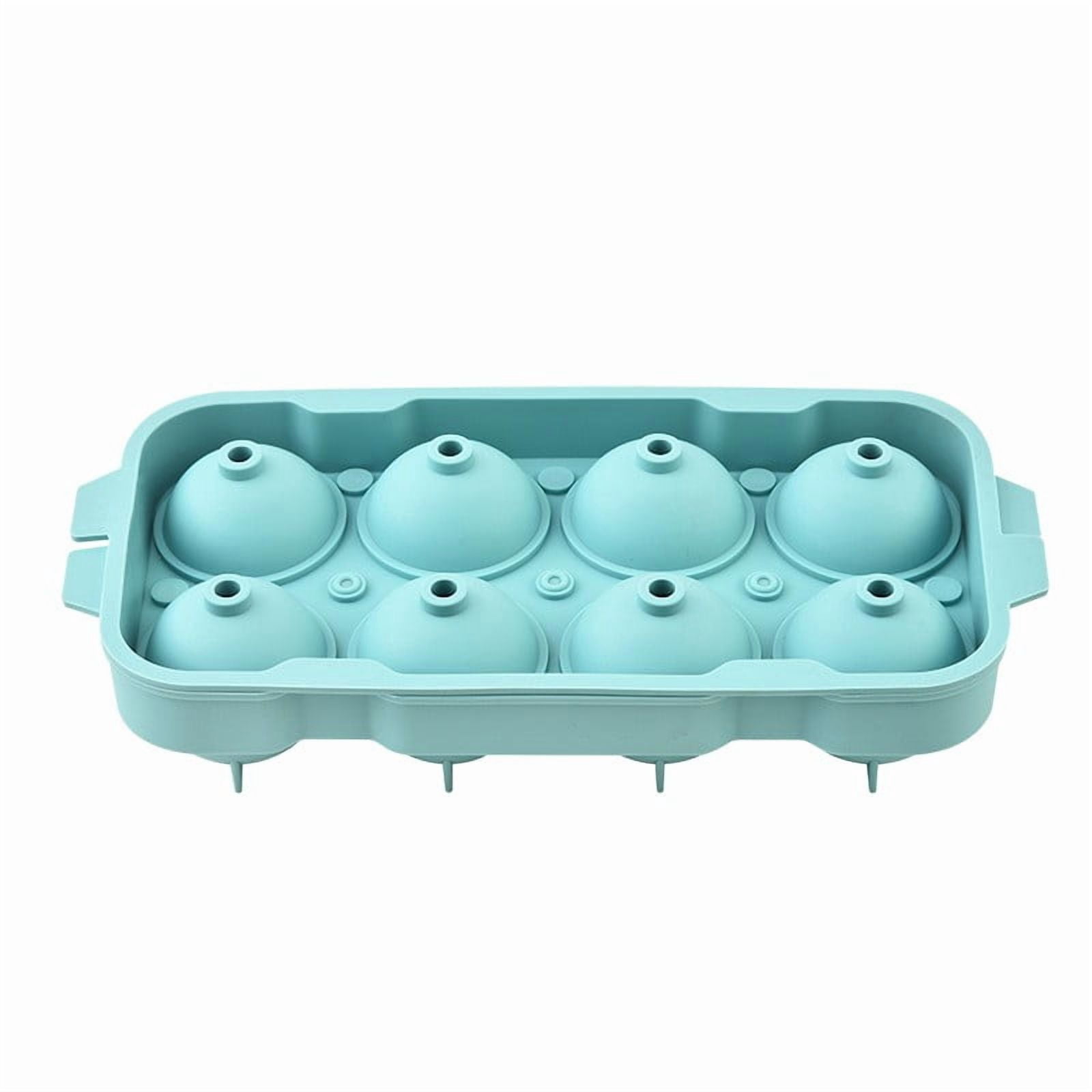 Dvumao Silicone Ice Ball Molds, 8-Cavity Round Ice Tray with Lid for ...