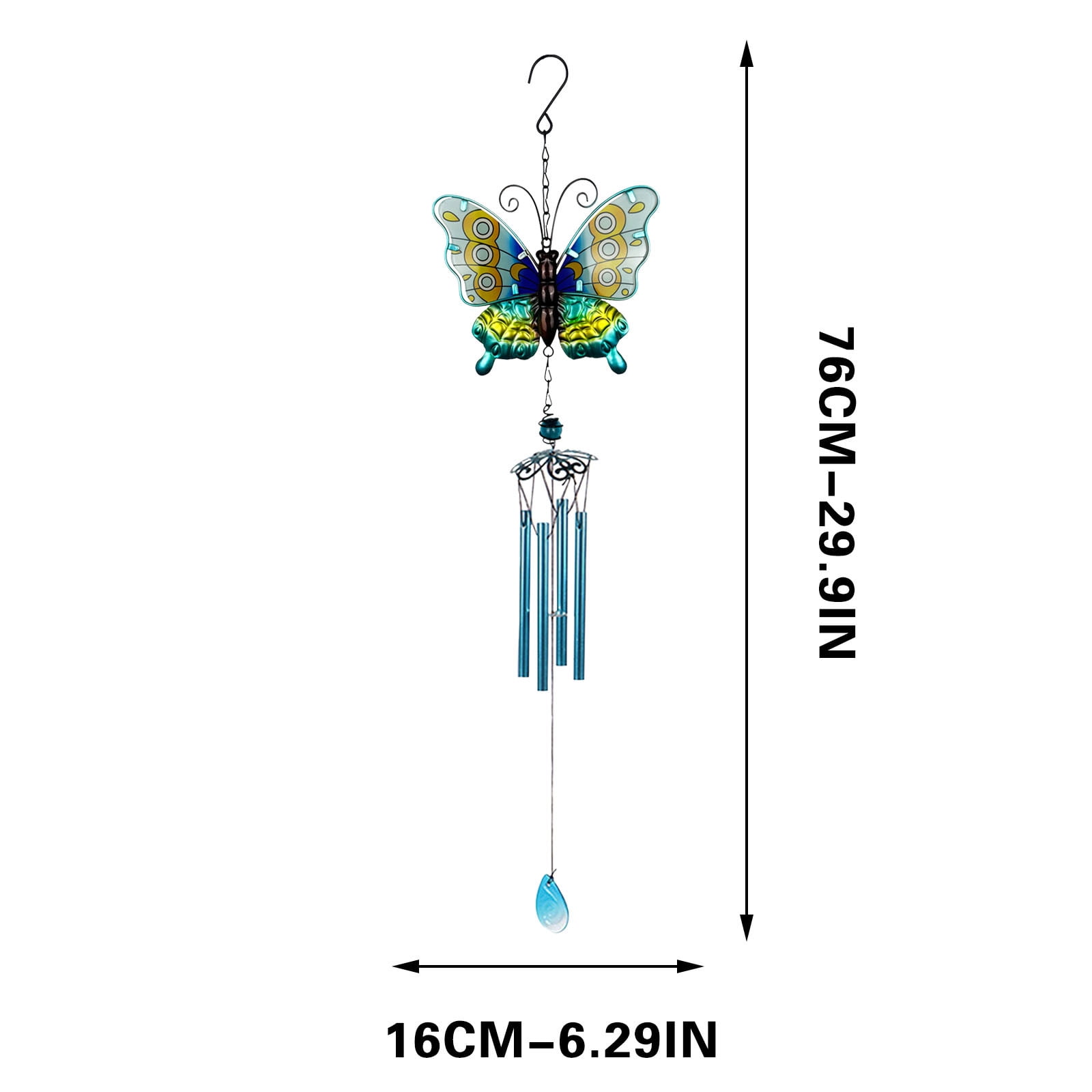 Dvumao Tools for Home, Wind Chime Stained Glass Wind Chime Metal Crafts ...