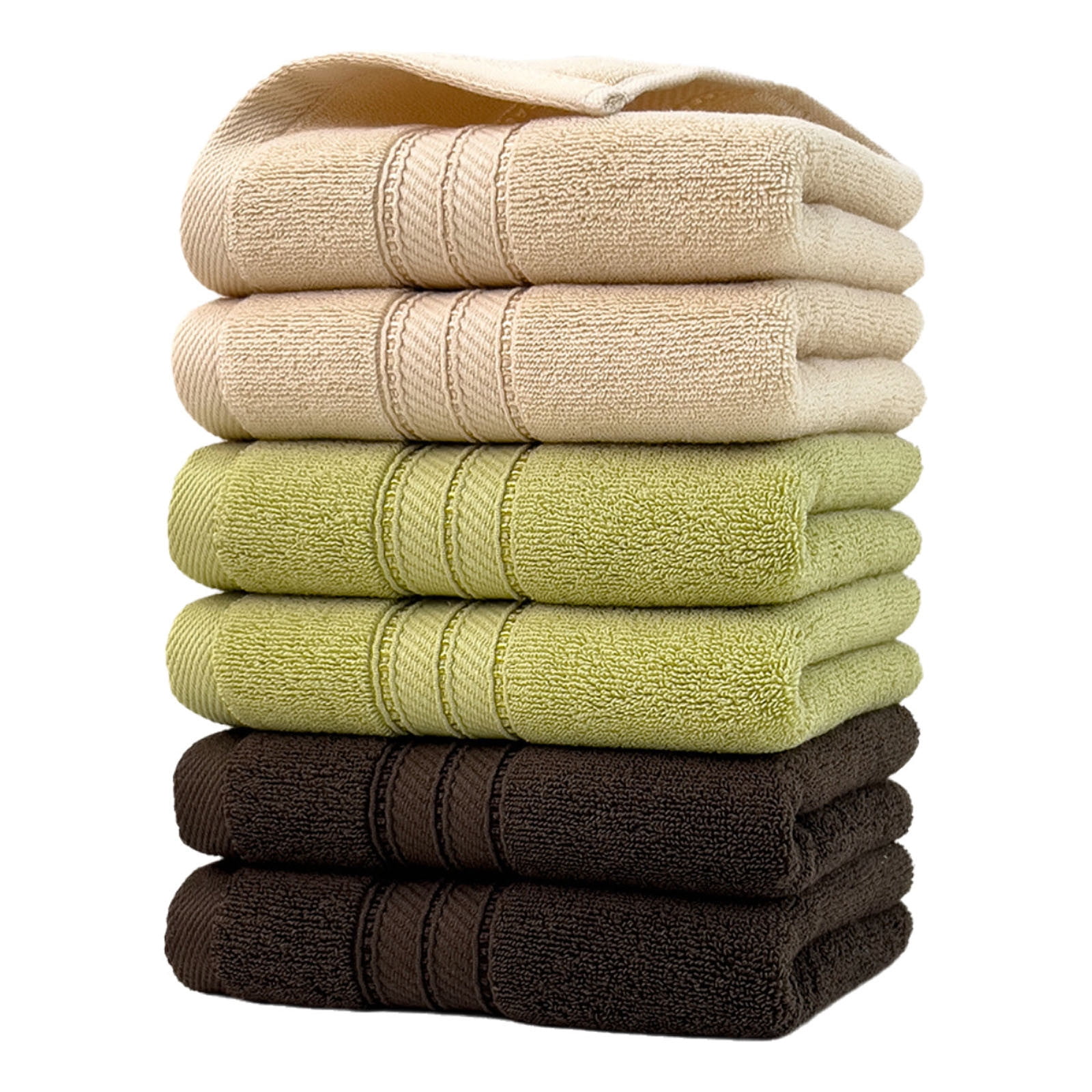 Dvumao Towels for Bathroom, 6 Pack Color Mixing Towels Set Soft And ...