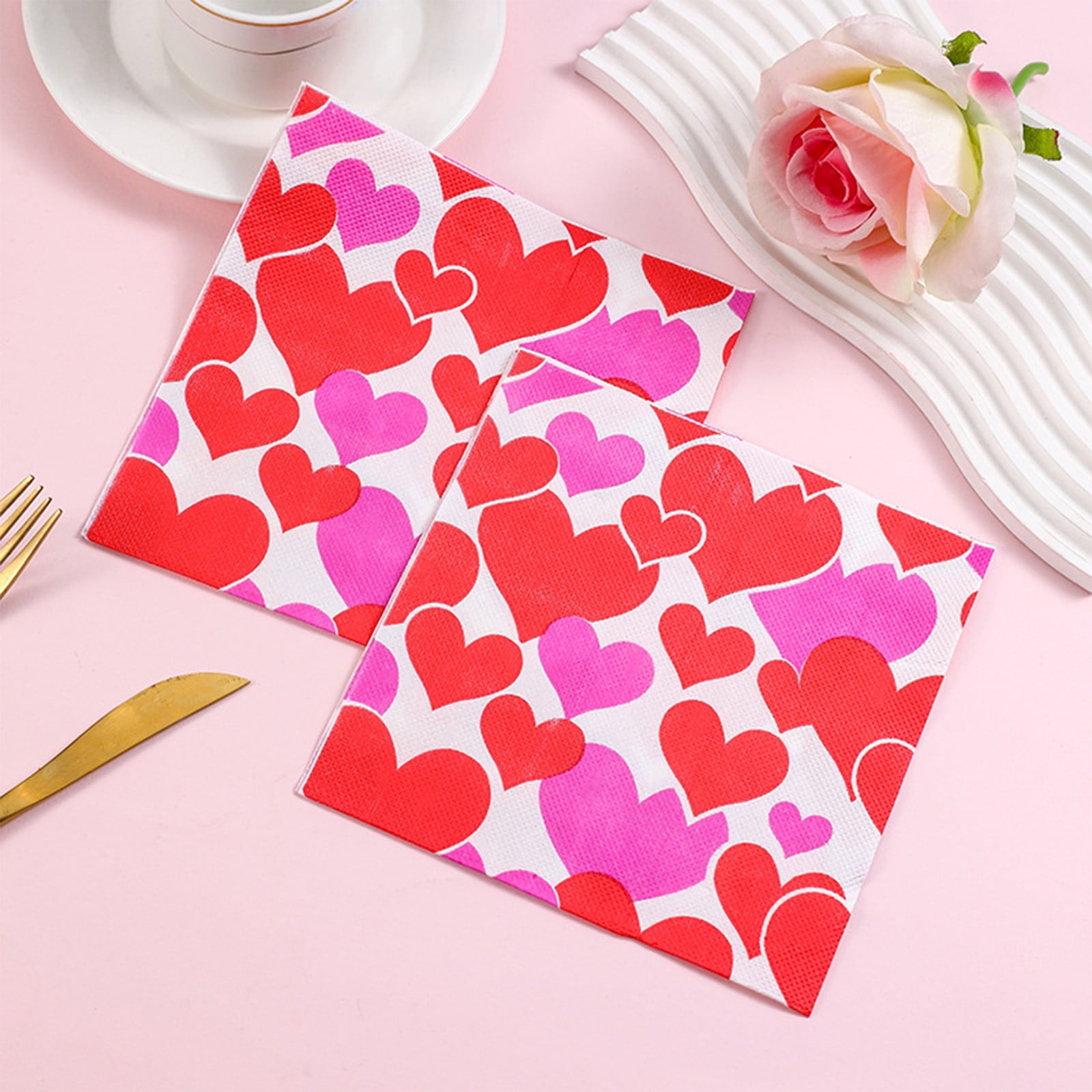 Dvumao Valentine's Day, Valentines Day Paper Napkins Disposable ...