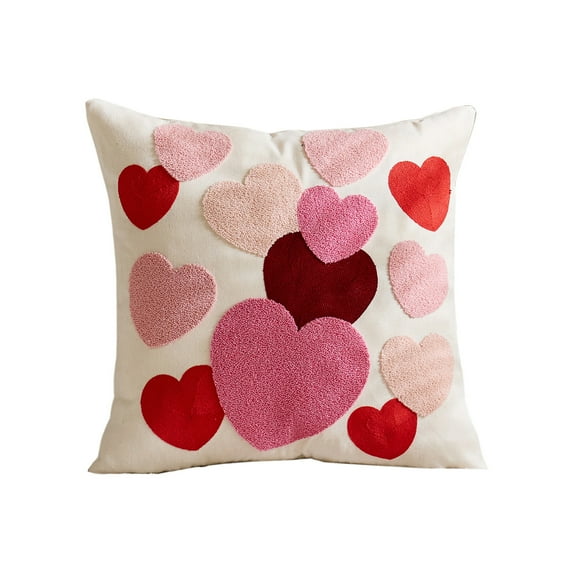 Dvumao Valentine's Day, Valentines's Day Heart Embroidered Pillowcase ...