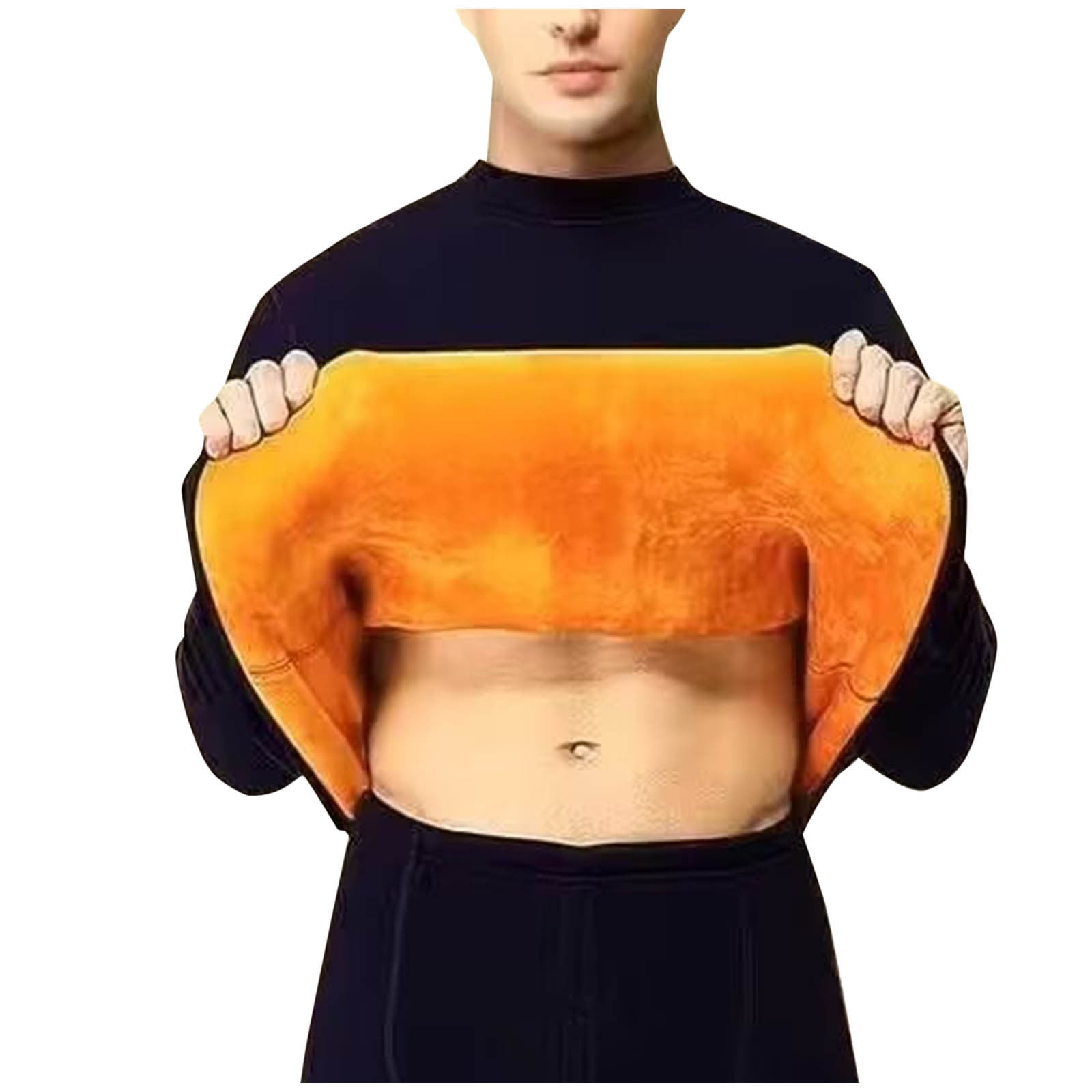 Dwaogom Mens Thermals Long Sleeve Undershirt Warm Fleece Lined Base ...